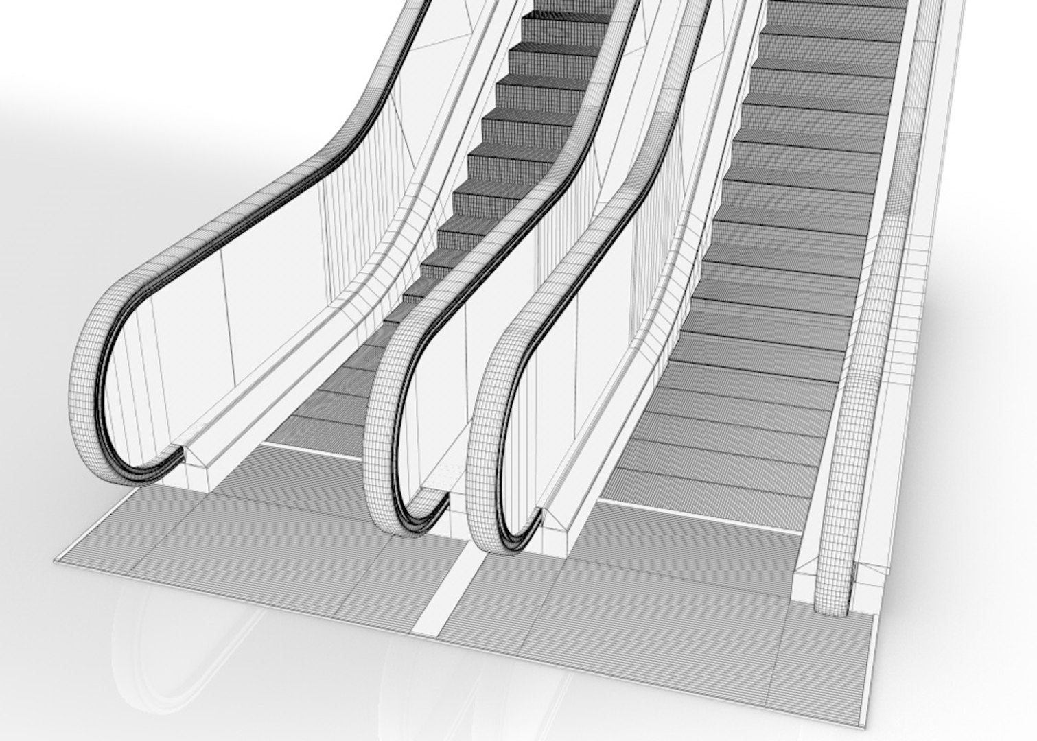 Escalator 3D Model - TurboSquid 1228411