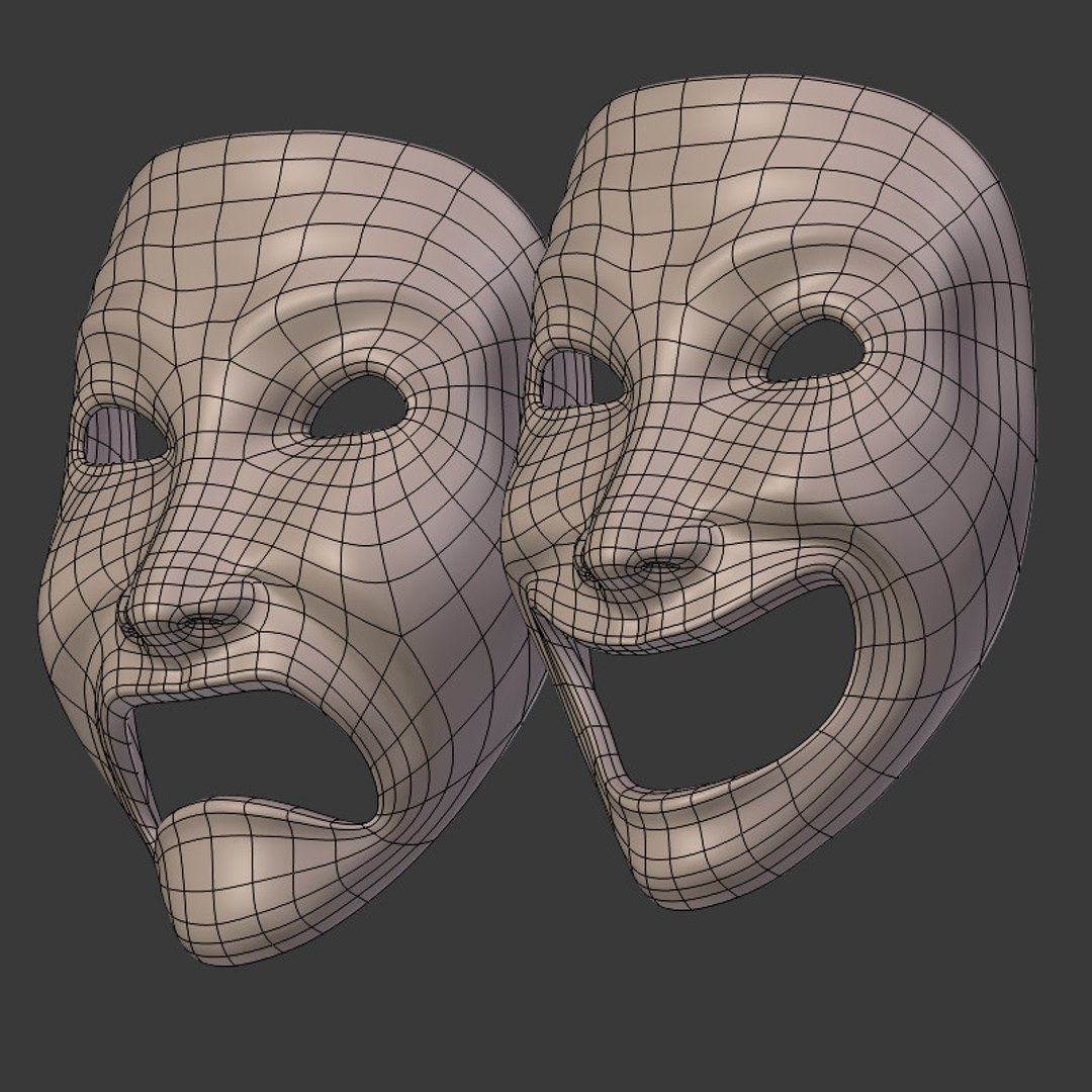 3d Theatre Mask