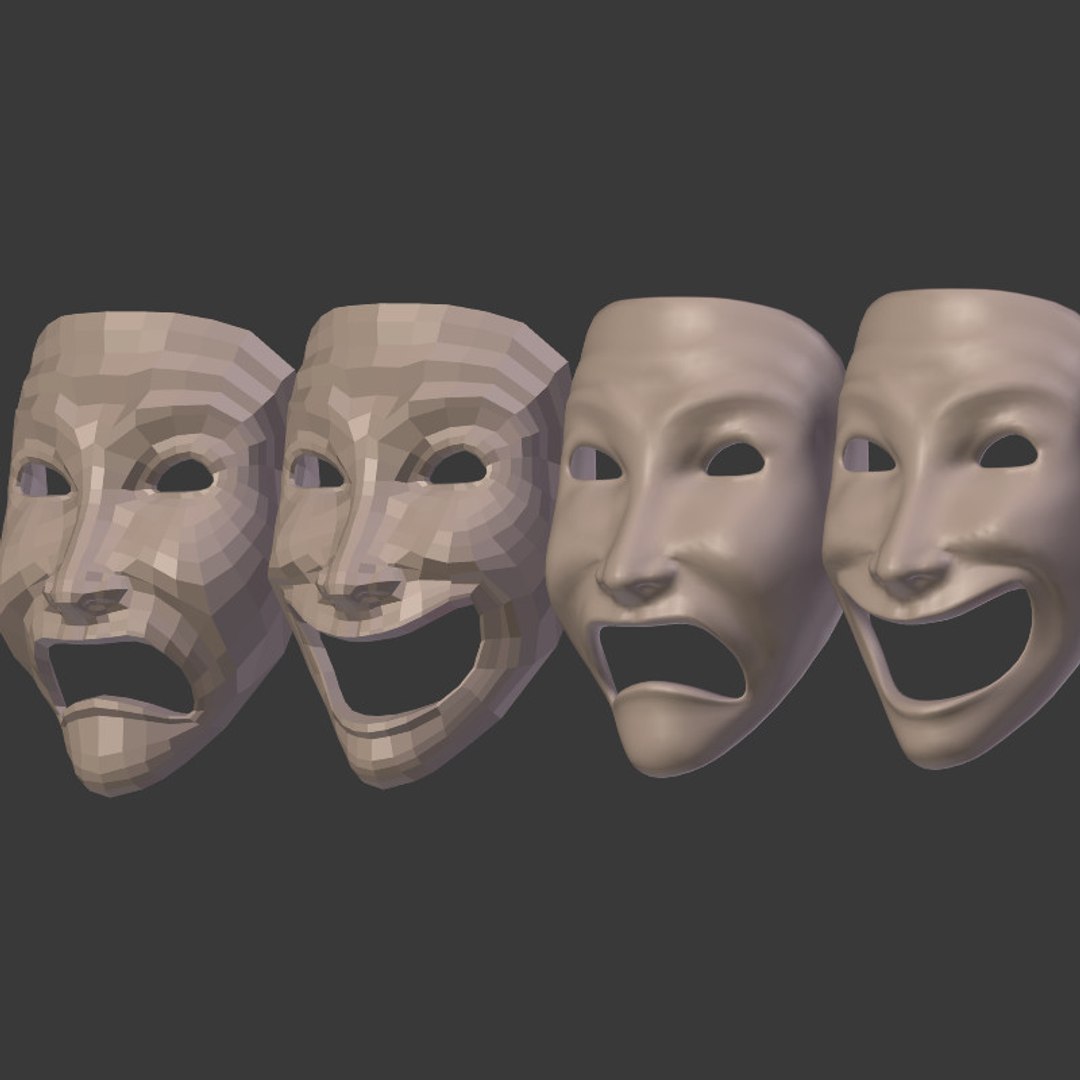 3d Theatre Mask
