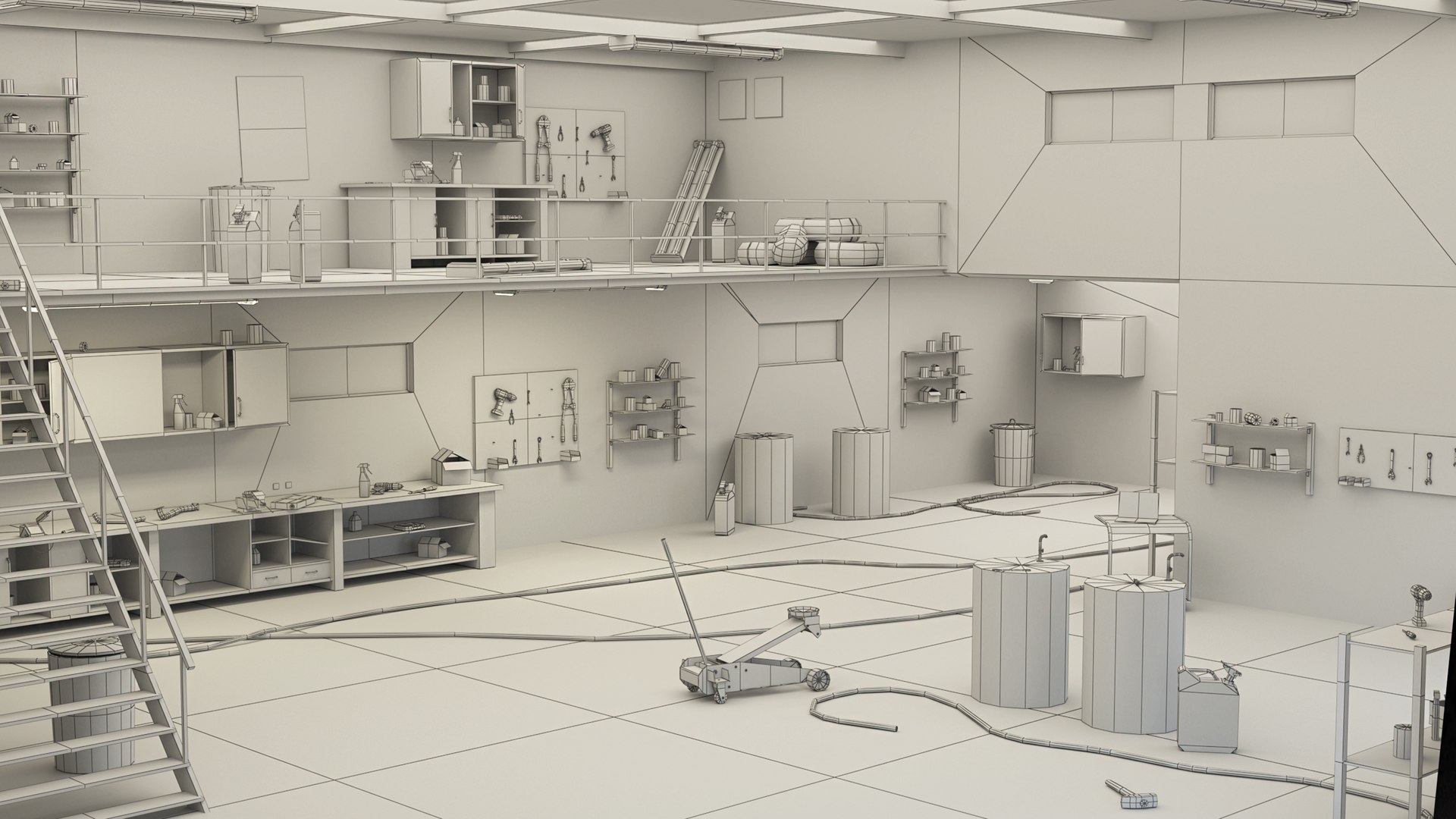 Car Repair Workshop 3D - TurboSquid 1727230