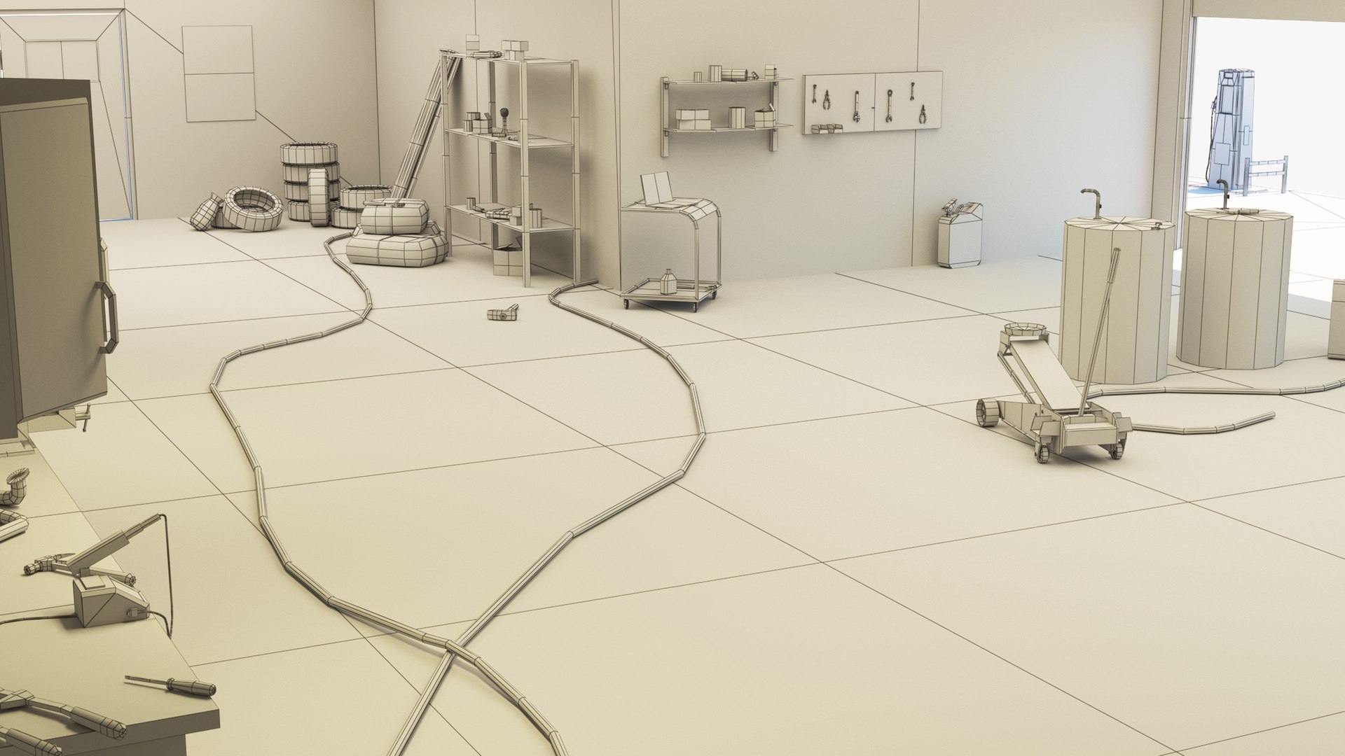 Car Repair Workshop 3D - TurboSquid 1727230