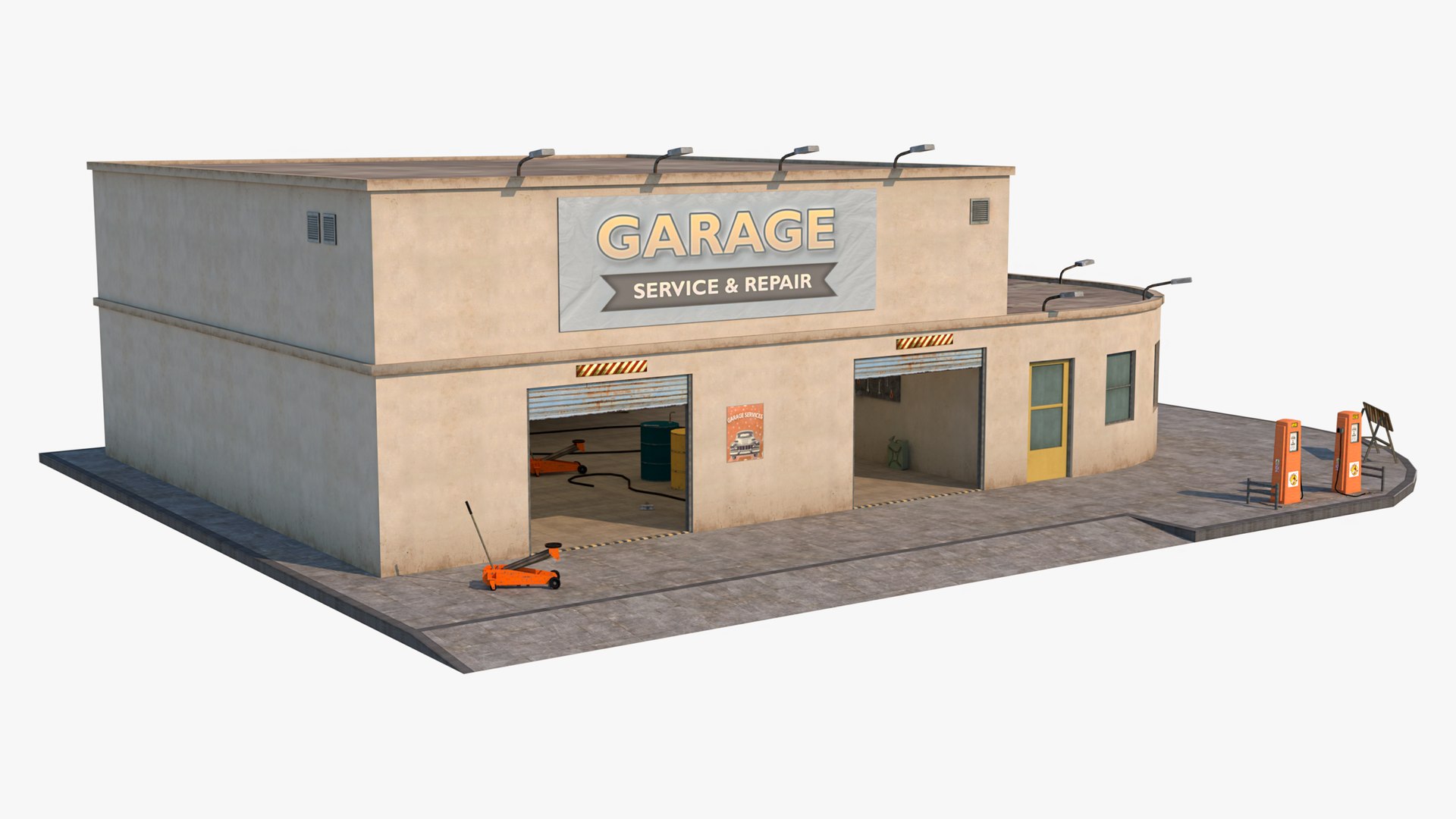 Car Repair Workshop 3D - TurboSquid 1727230