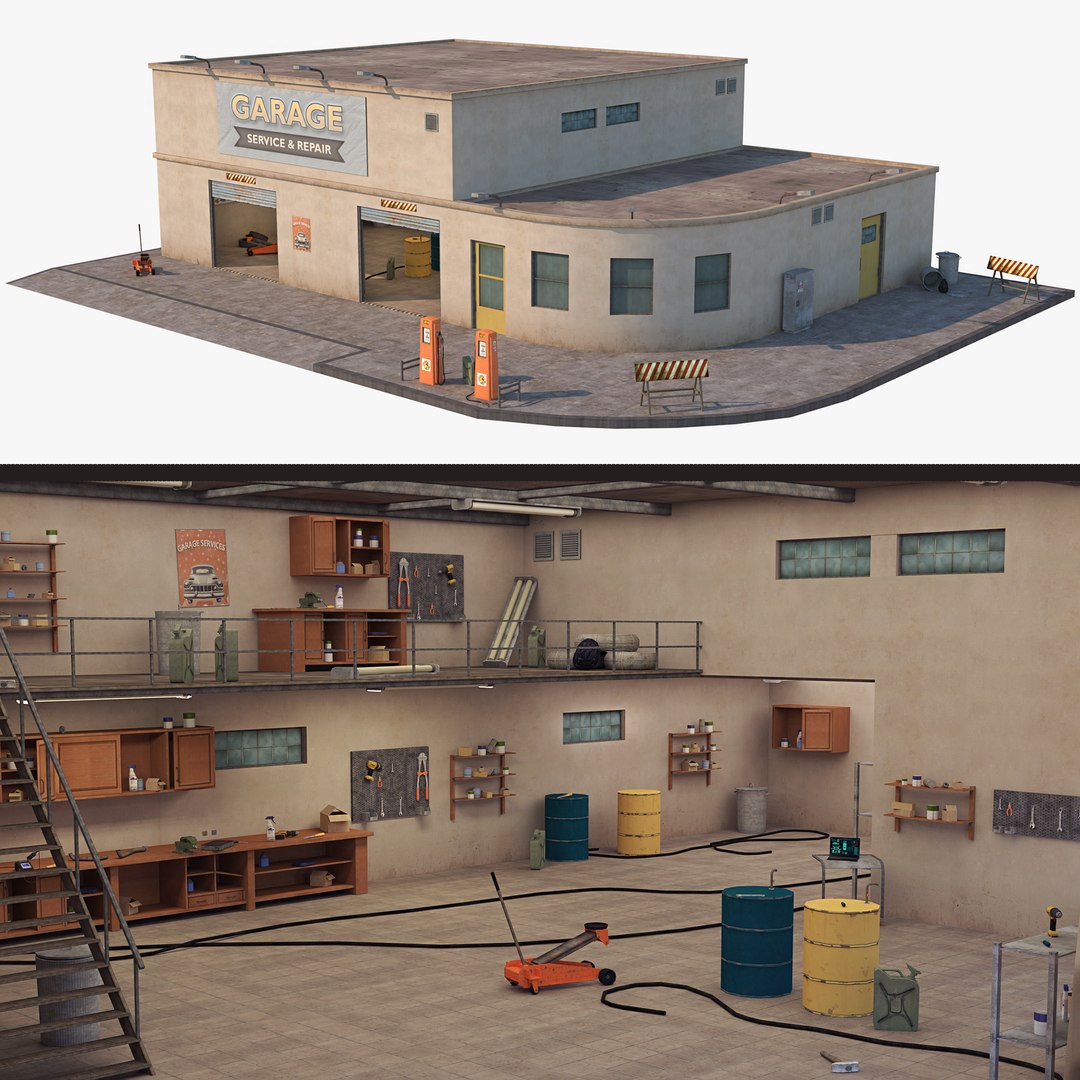 Car Repair Workshop 3D - TurboSquid 1727230