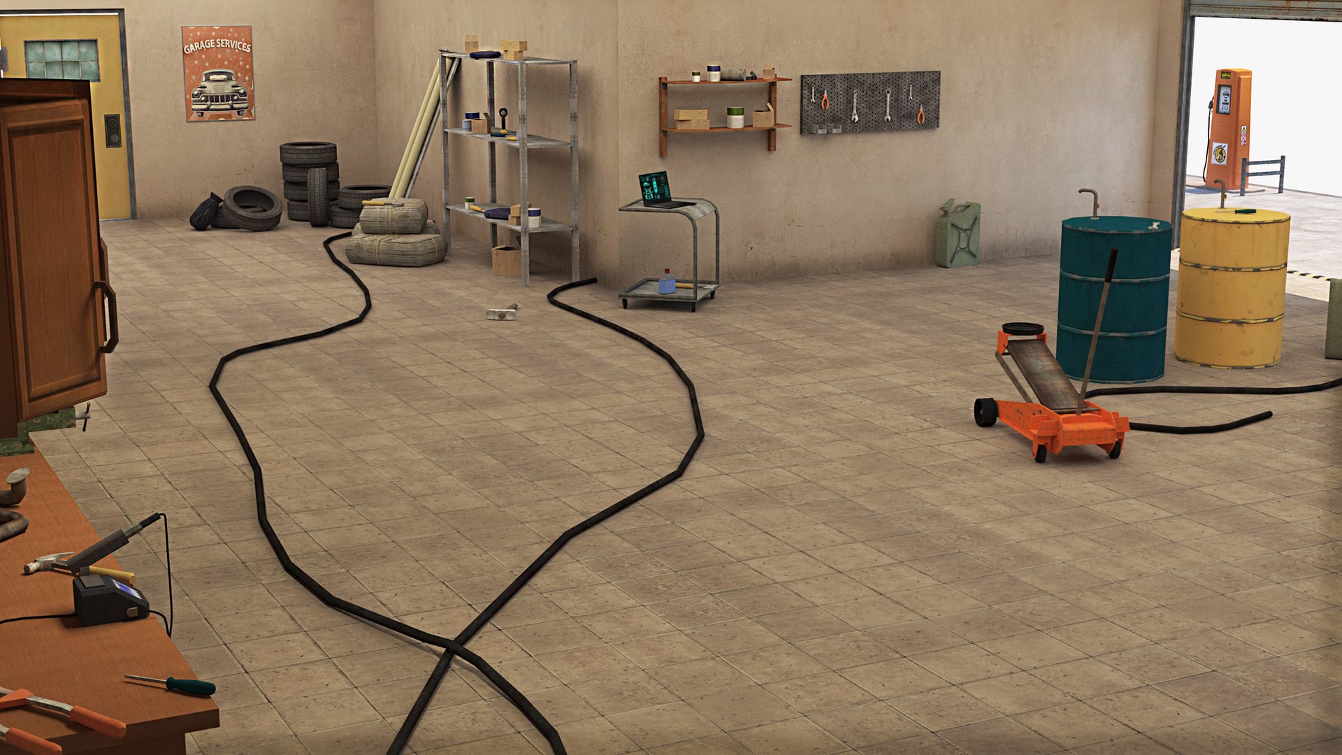 Car Repair Workshop 3D - TurboSquid 1727230