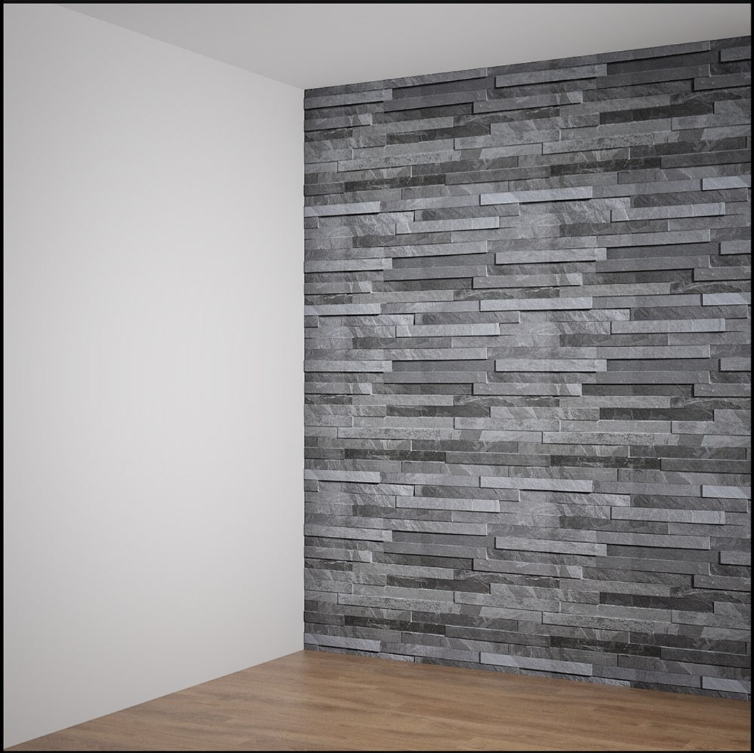 3d Slate Stone Model