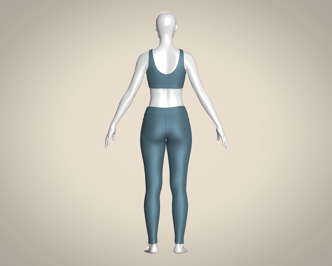 3D Girls Bralette with Leggings model - TurboSquid 2134720