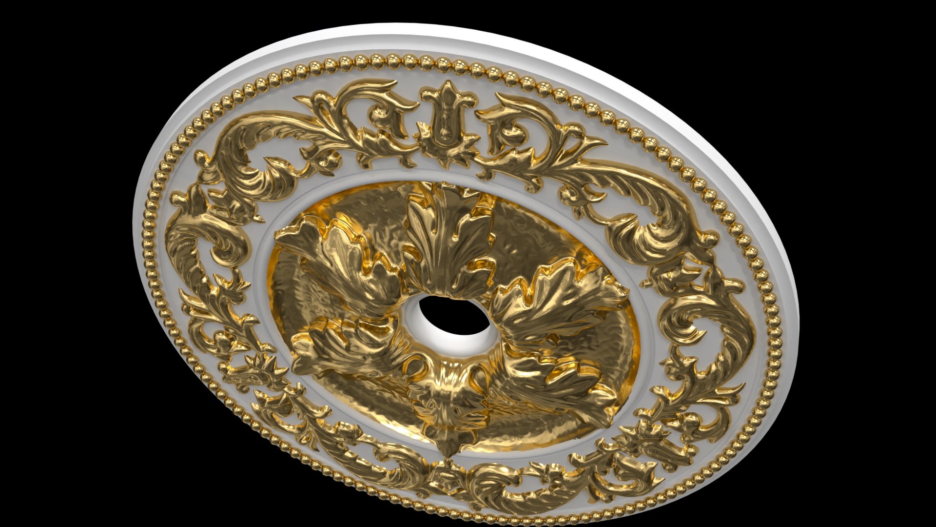 Ceiling Sockets Gypsum Plaster DR24 3D - TurboSquid 2027653