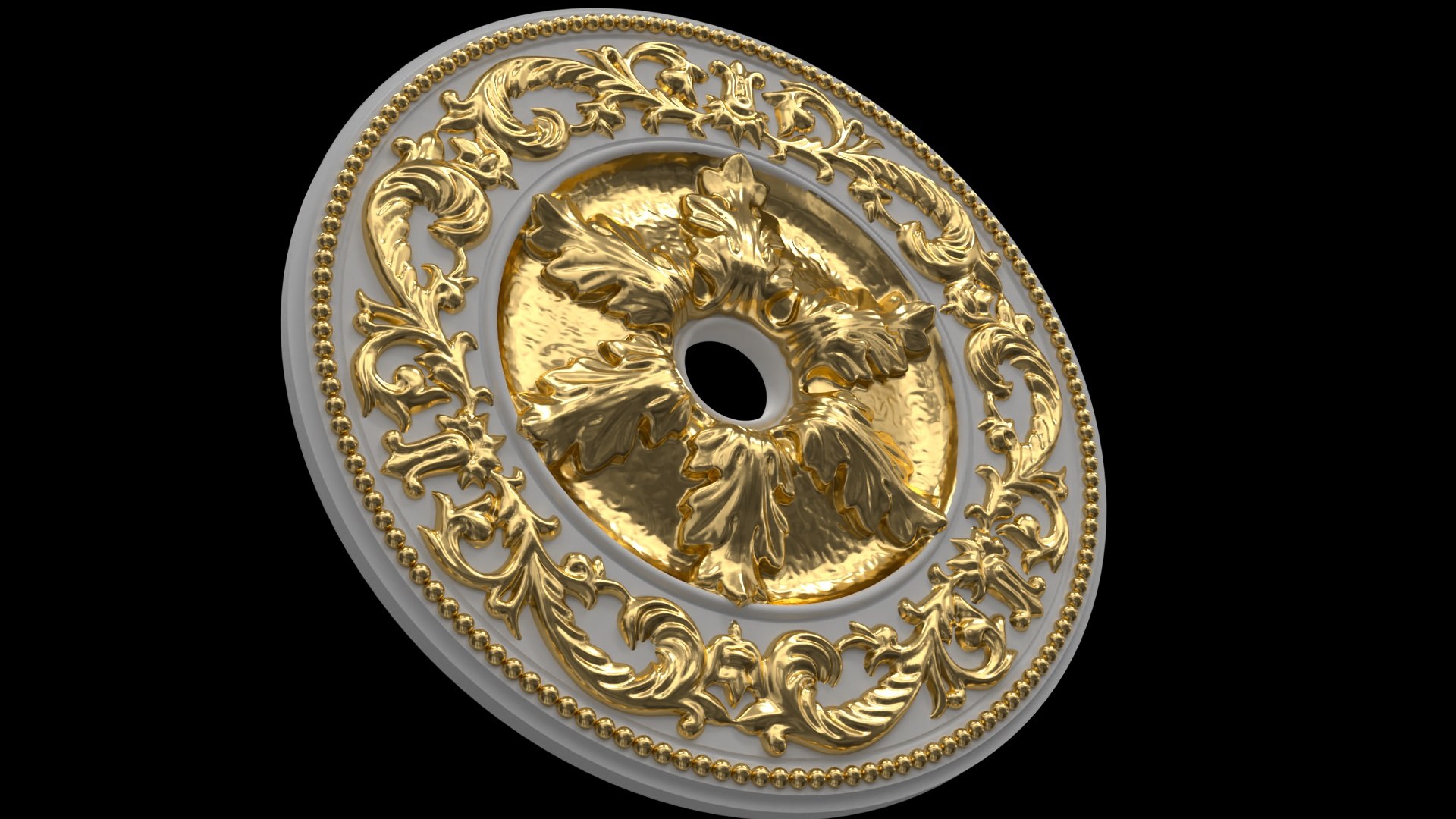 Ceiling Sockets Gypsum Plaster DR24 3D - TurboSquid 2027653