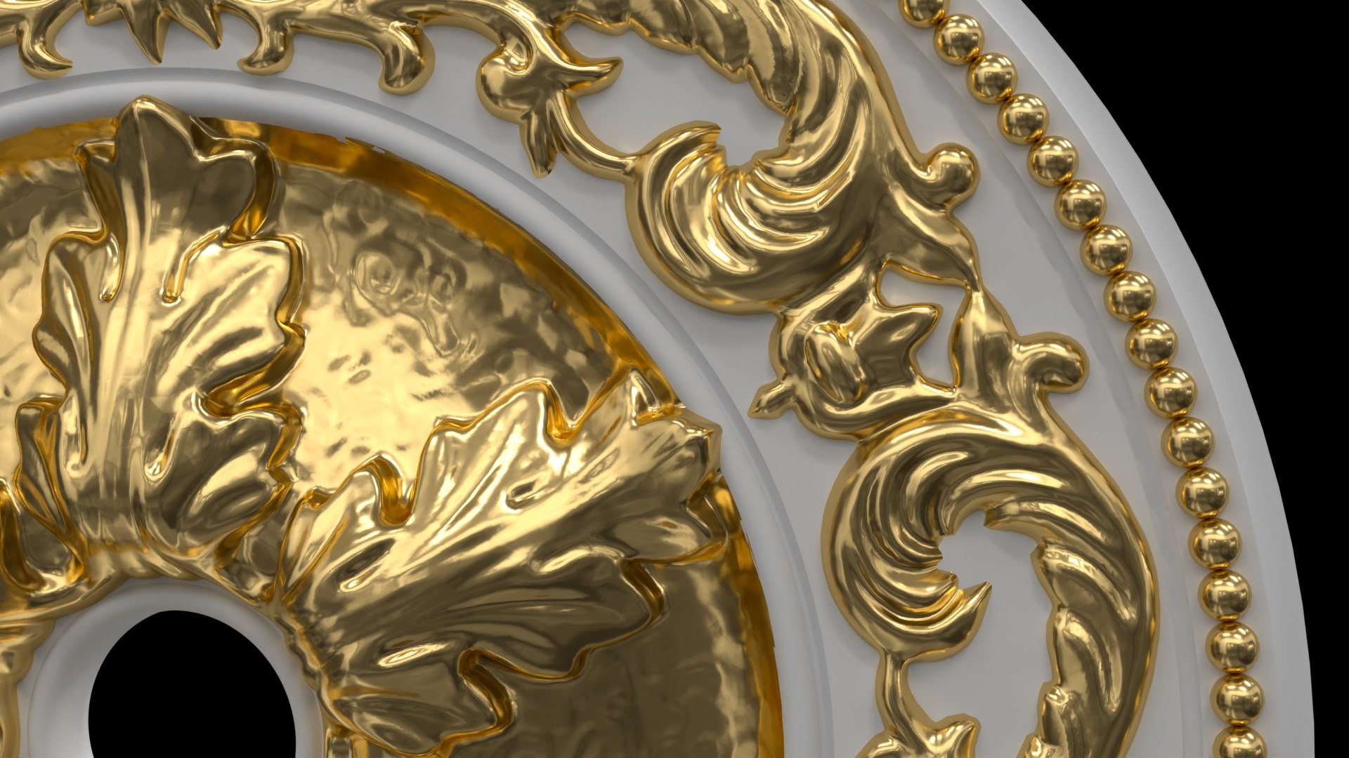 Ceiling Sockets Gypsum Plaster DR24 3D - TurboSquid 2027653