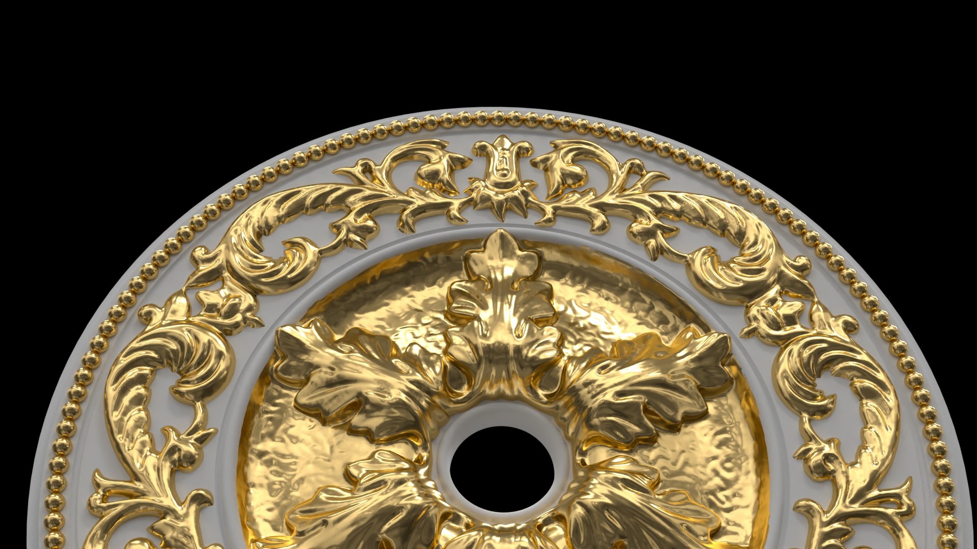 Ceiling Sockets Gypsum Plaster DR24 3D - TurboSquid 2027653