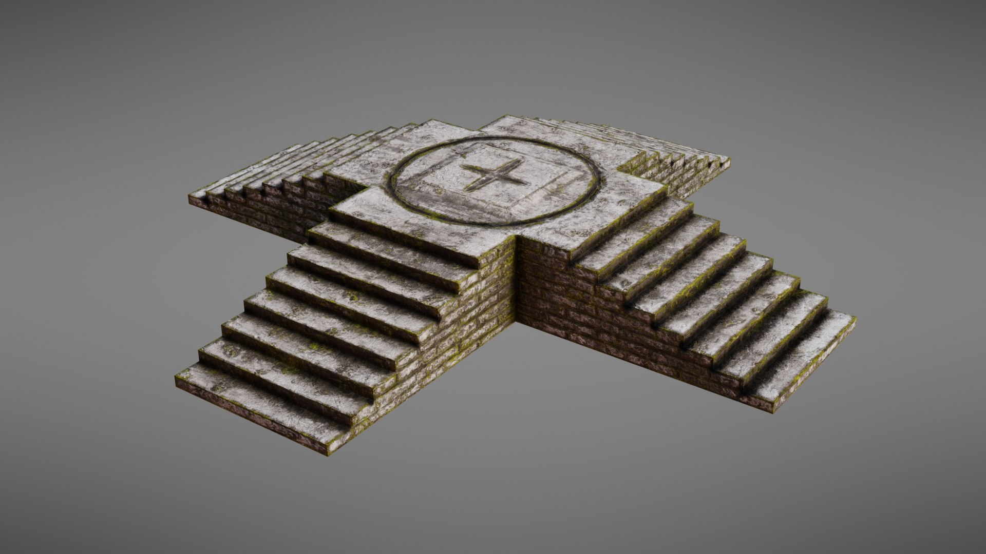 3D platform stairs - TurboSquid 1383866