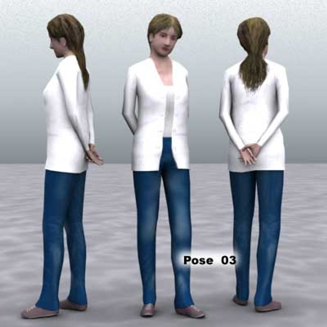 3d Human Female Girl Model
