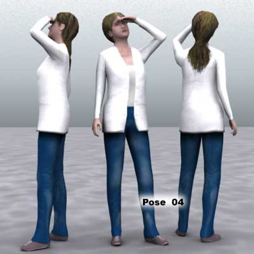 3d Human Female Girl Model