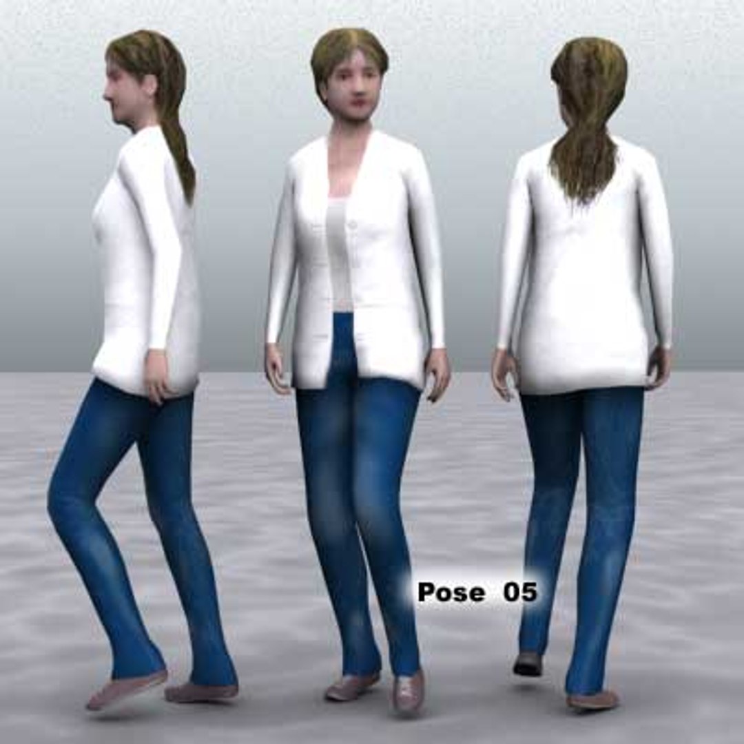3d Human Female Girl Model