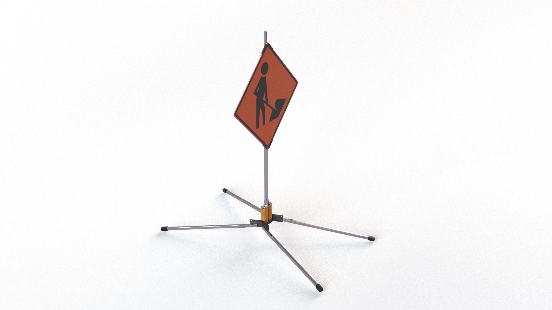 3D Roadside Safety Sign Model - TurboSquid 2124615
