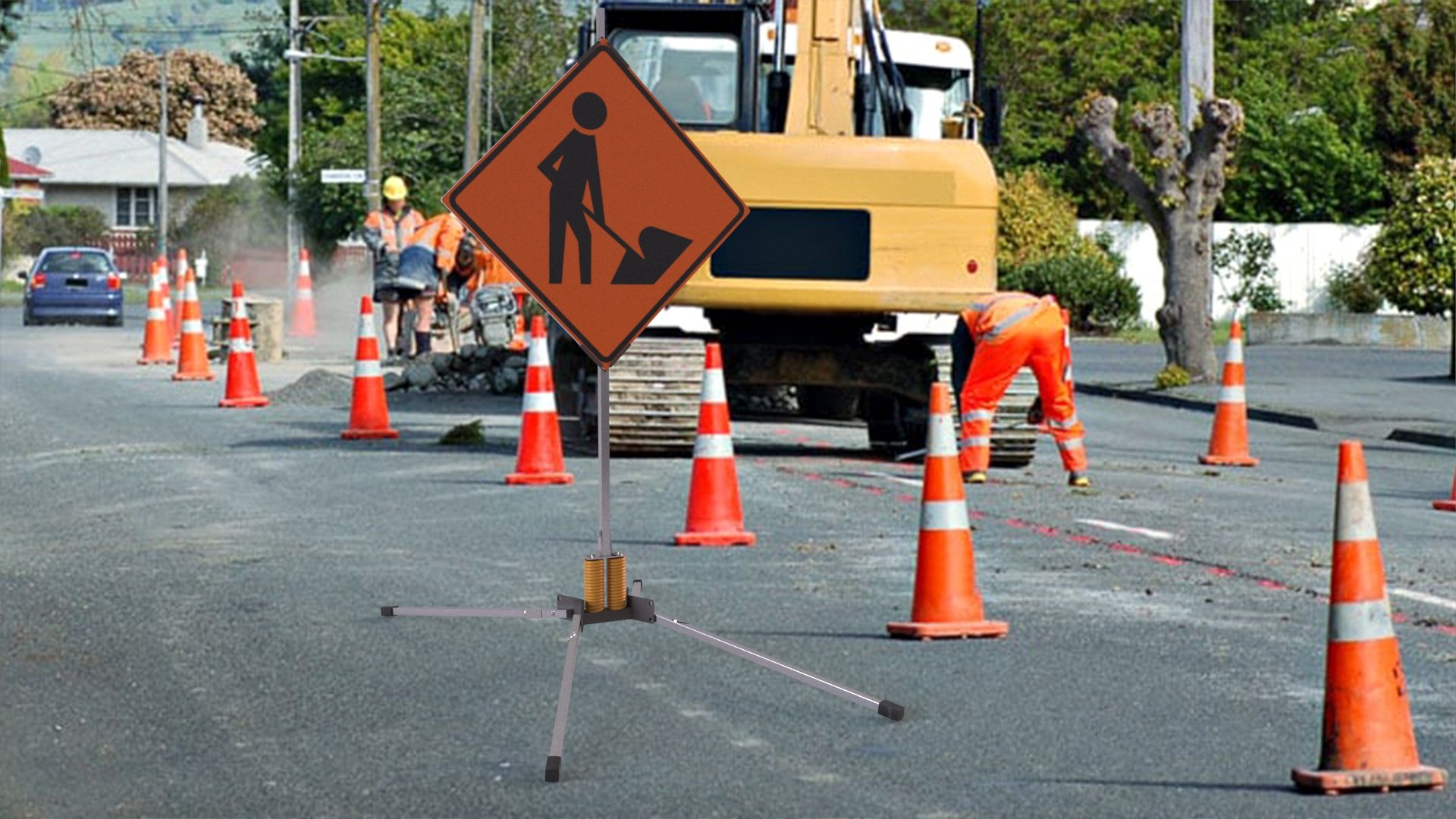 3D Roadside Safety Sign Model - TurboSquid 2124615