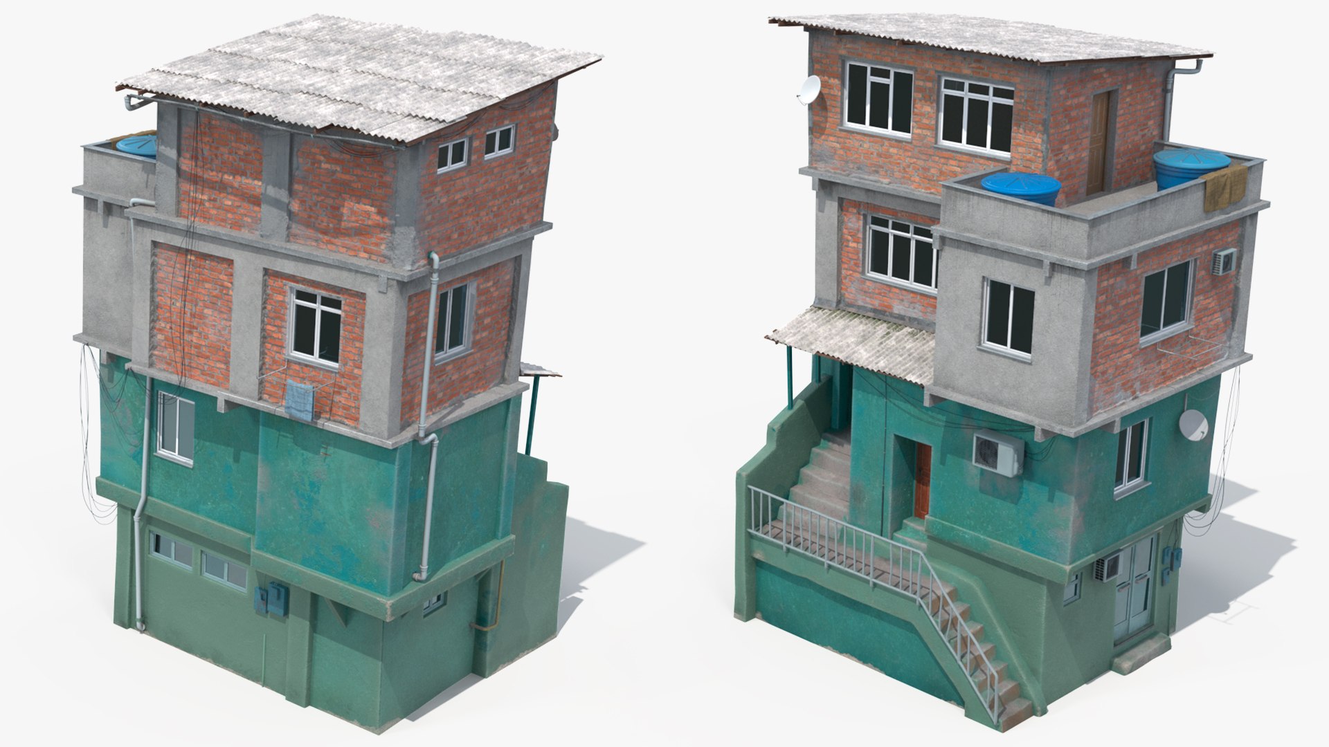 Messy Brazilian Favela Shack Old 3D model - TurboSquid 2079624