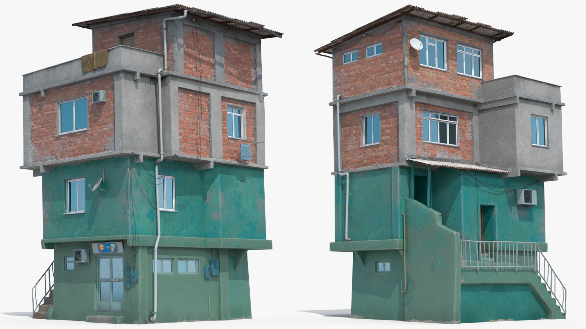 Messy Brazilian Favela Shack Old 3D model - TurboSquid 2079624