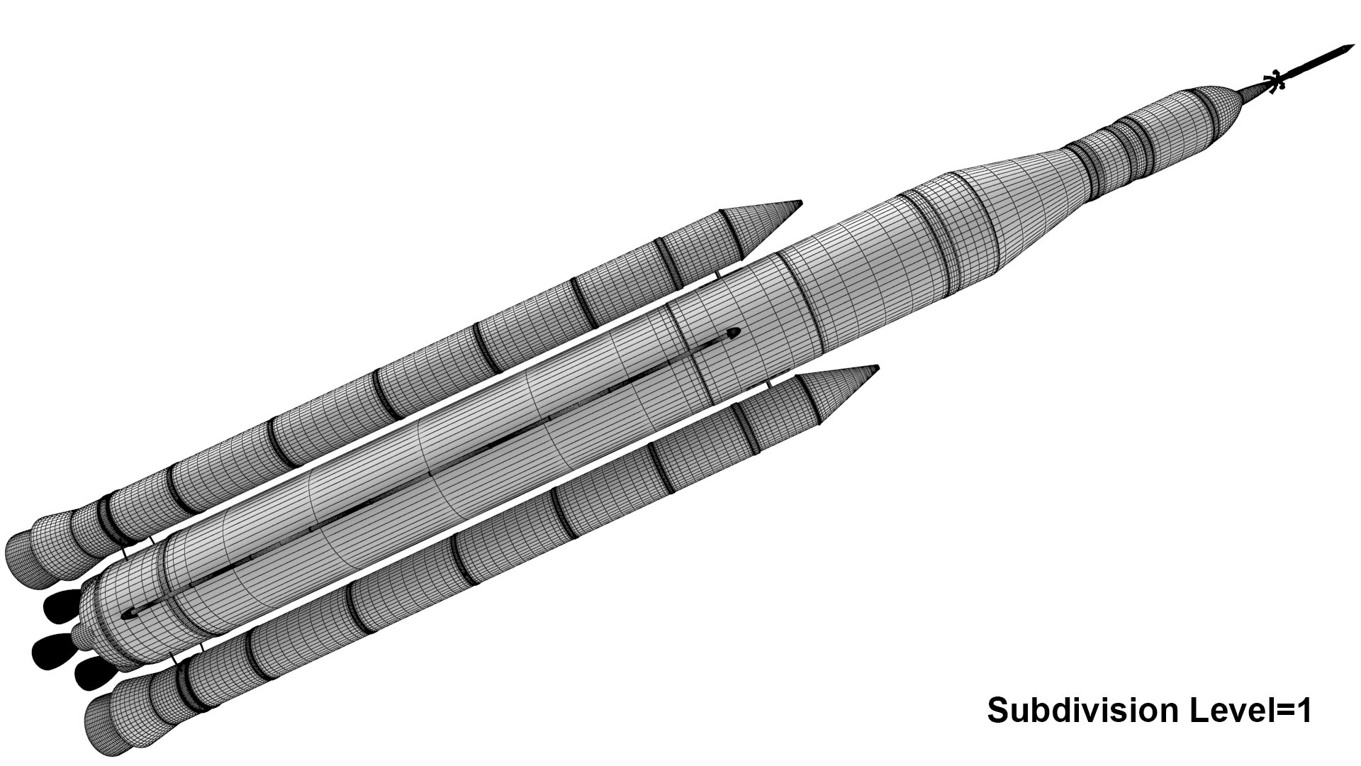 Sls Block 1 Rocket 3D Model - TurboSquid 1465892