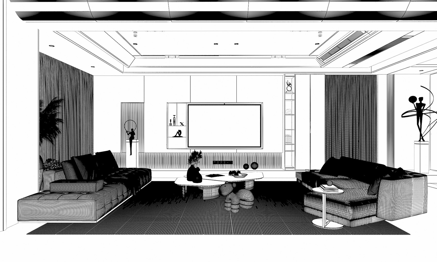 3D model Modern living room - TurboSquid 2166973