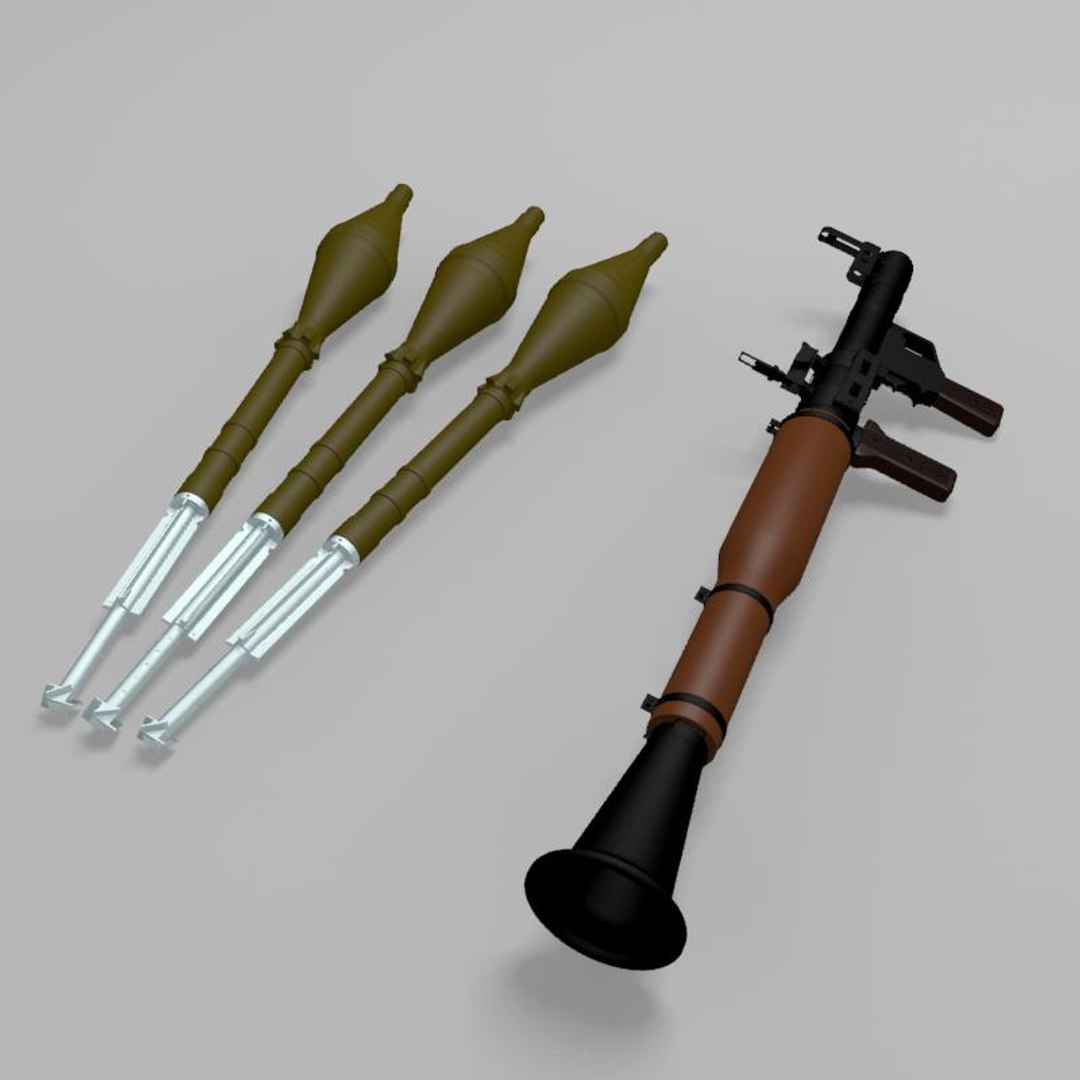 3d rpg rocket luncher model