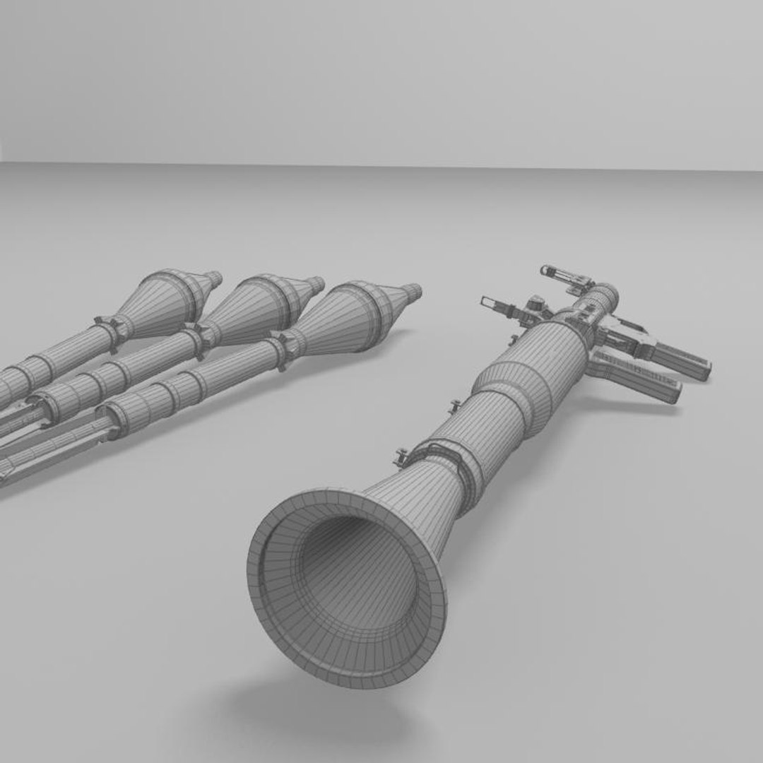 3d rpg rocket luncher model