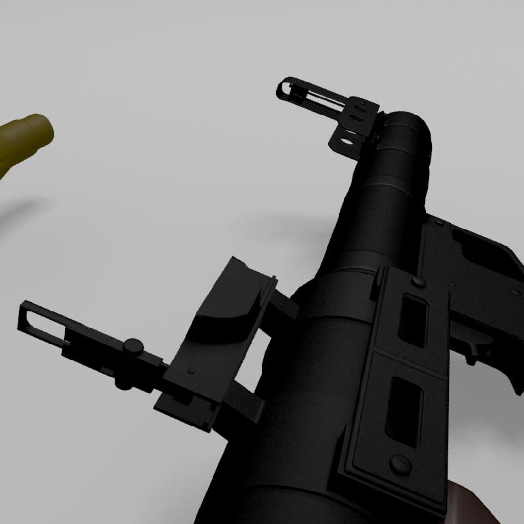 3d rpg rocket luncher model