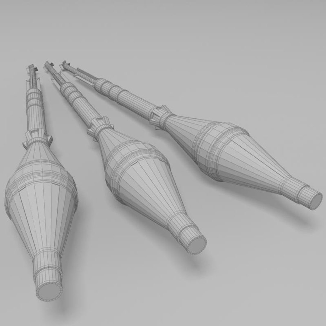 3d rpg rocket luncher model