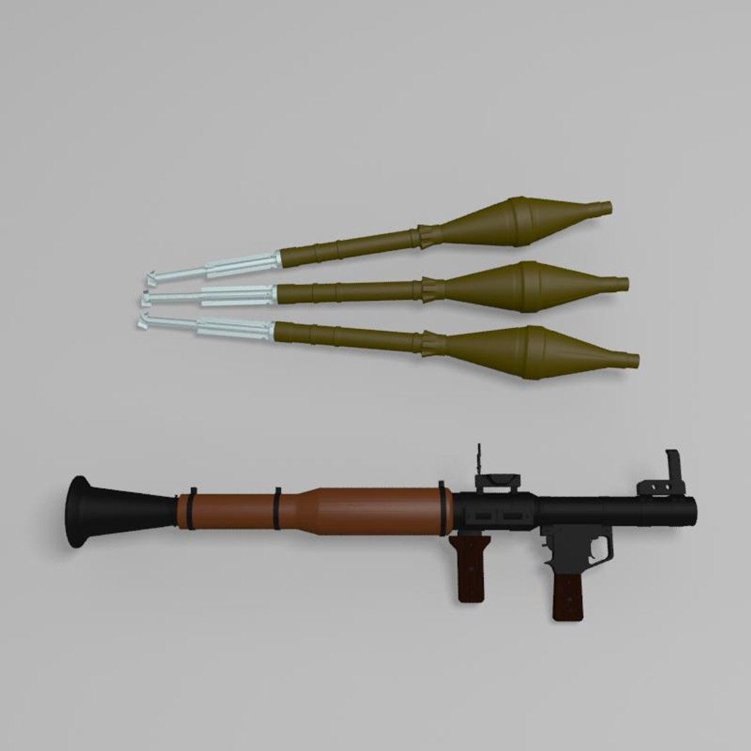 3d rpg rocket luncher model