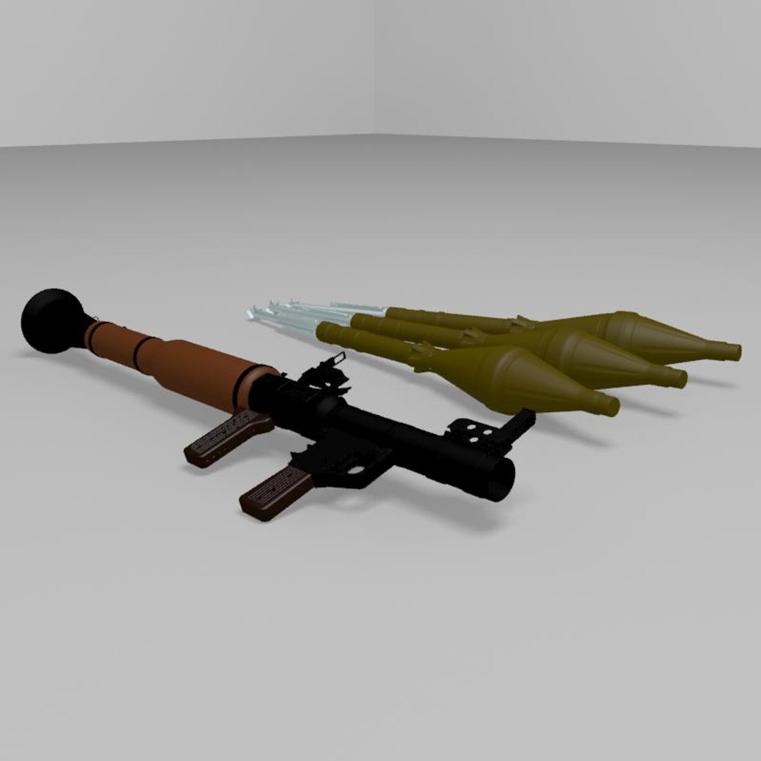 3d rpg rocket luncher model