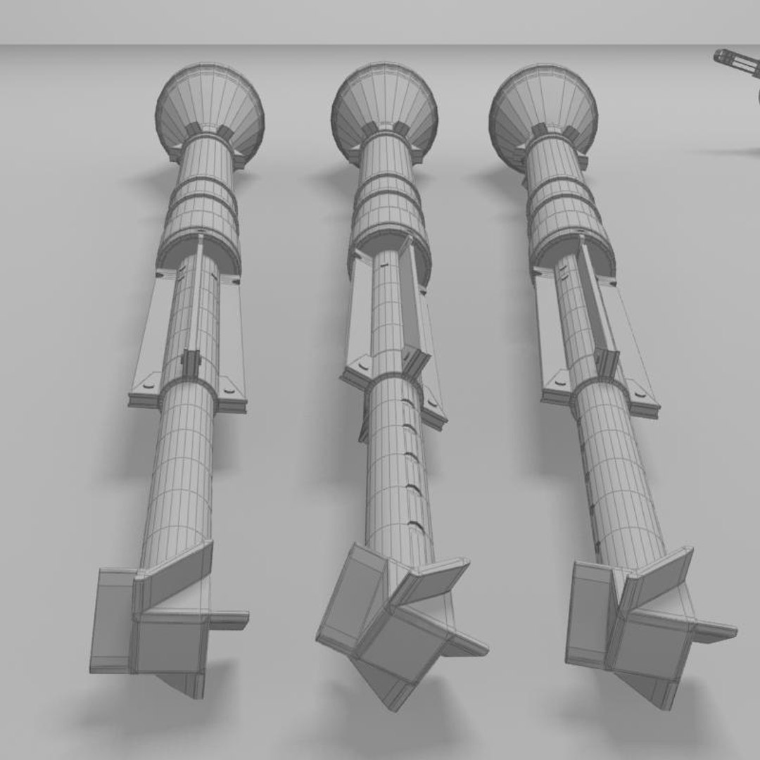 3d rpg rocket luncher model