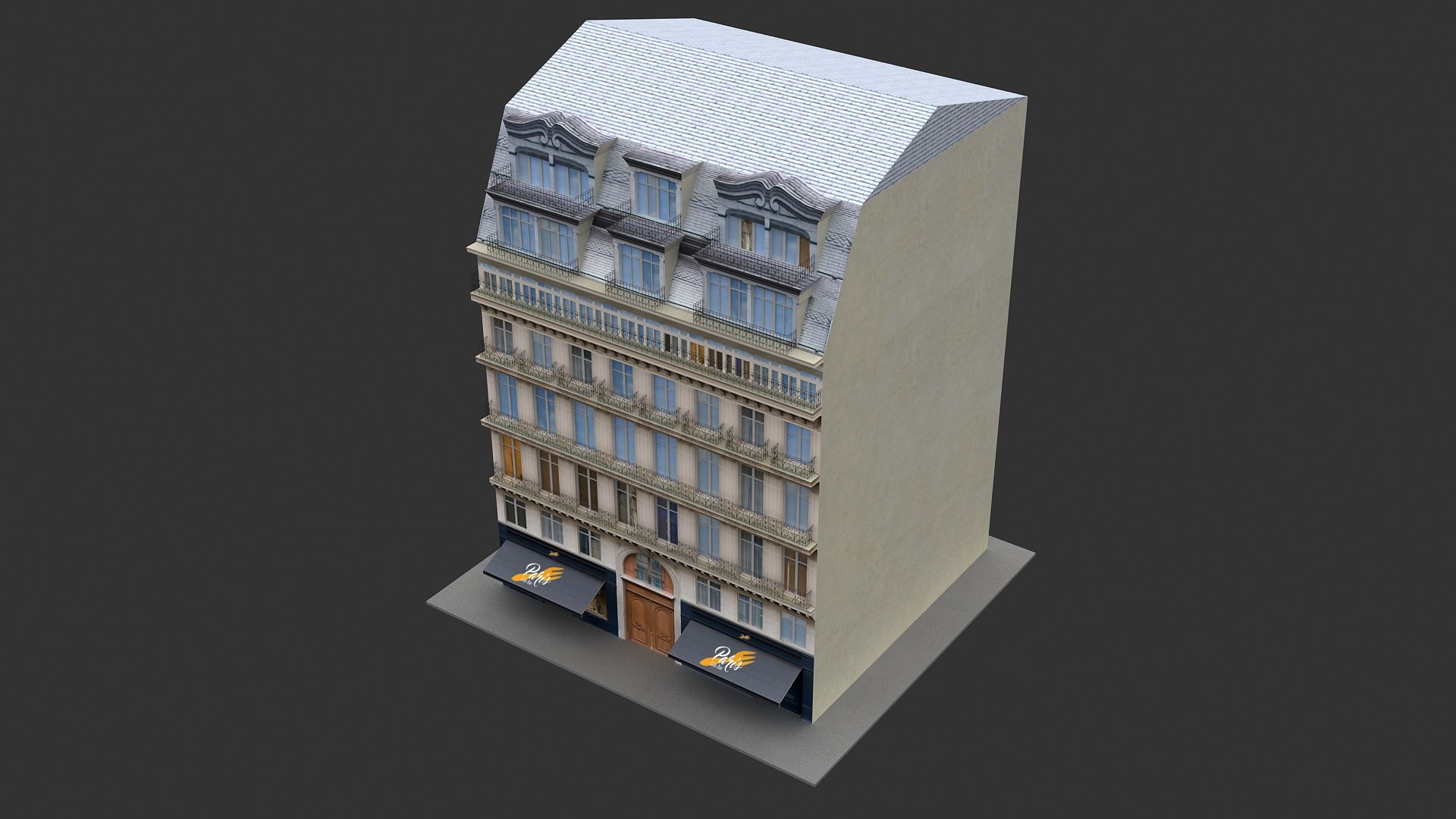 3D model Typical Paris Building - TurboSquid 1715786