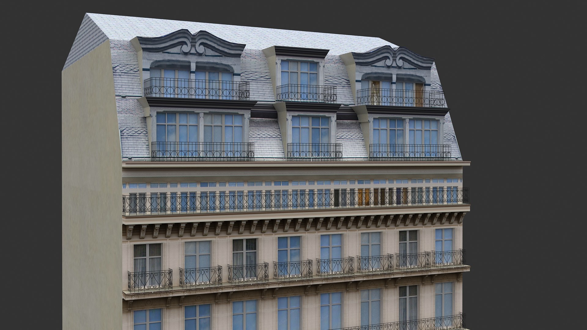 3D model Typical Paris Building - TurboSquid 1715786