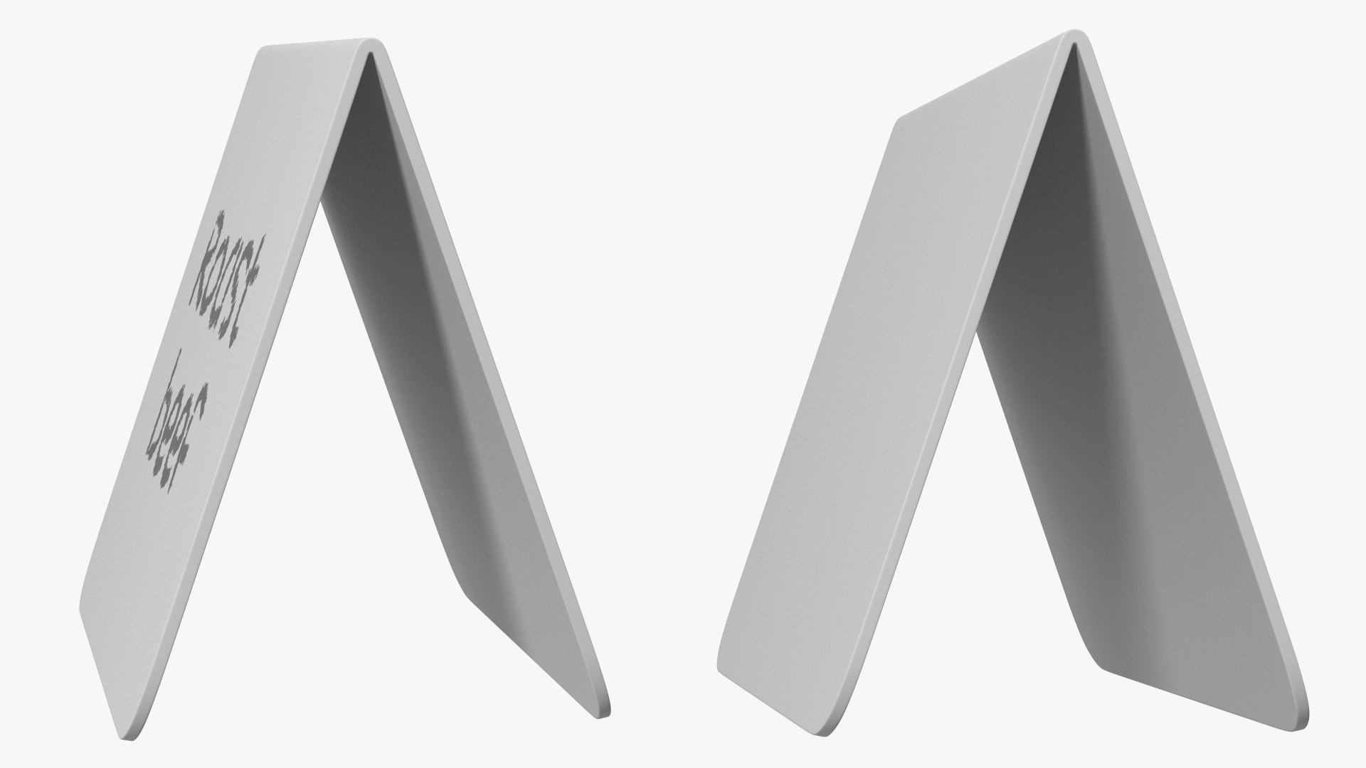 Mini Chalkboard Sign White 3D - TurboSquid 2140497