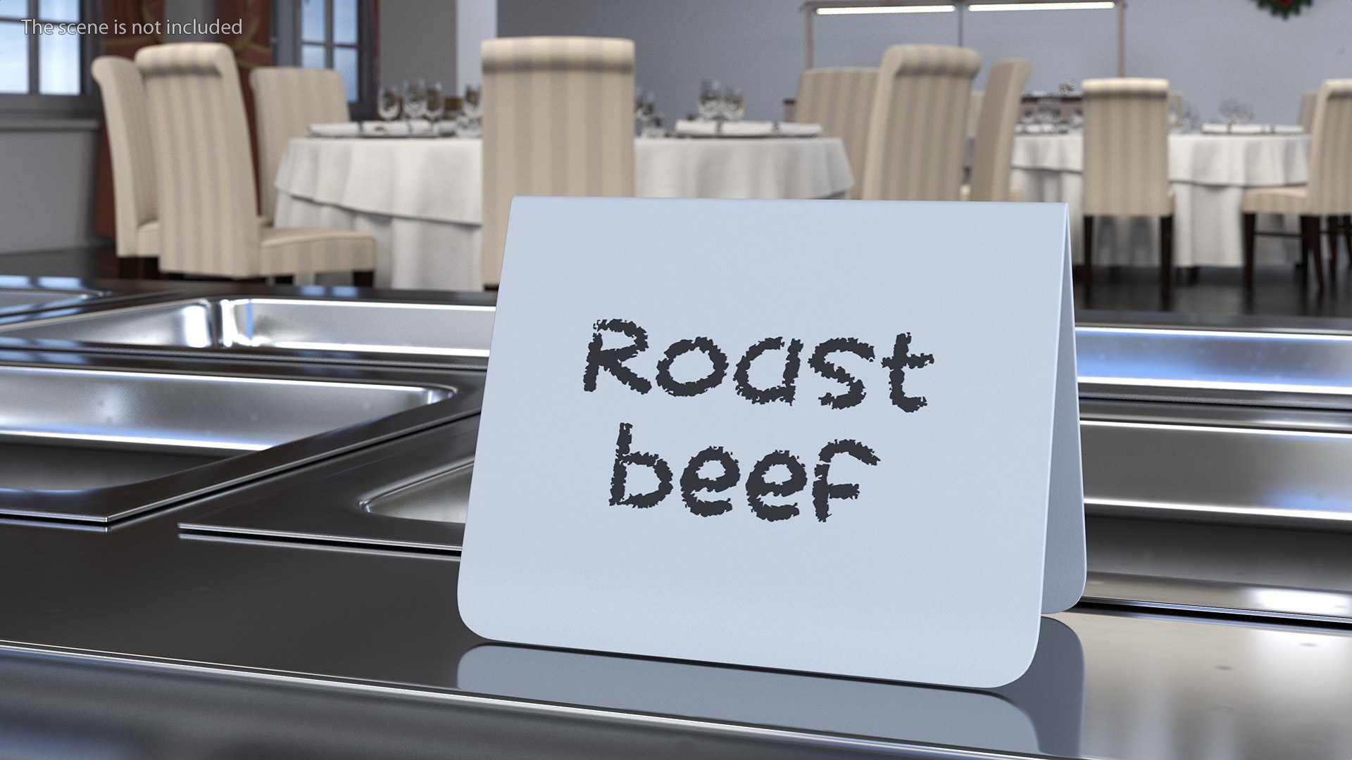 Mini Chalkboard Sign White 3D - TurboSquid 2140497