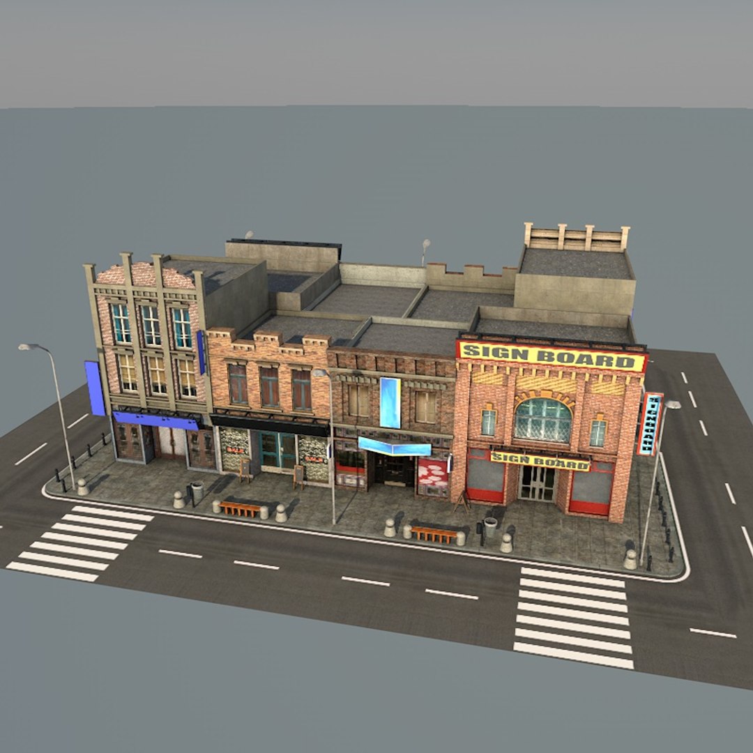 3d Model Of Street Scene