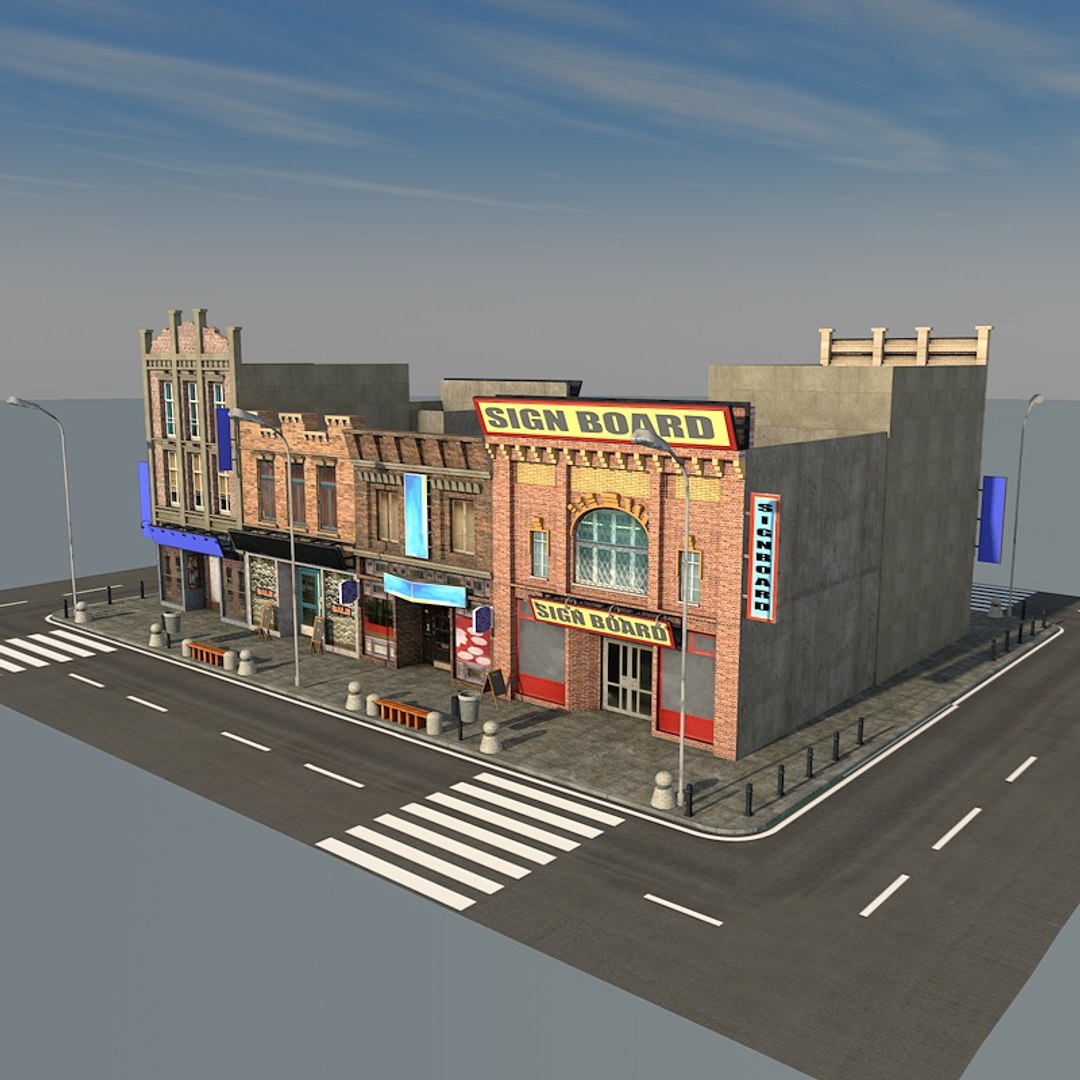 3d Model Of Street Scene