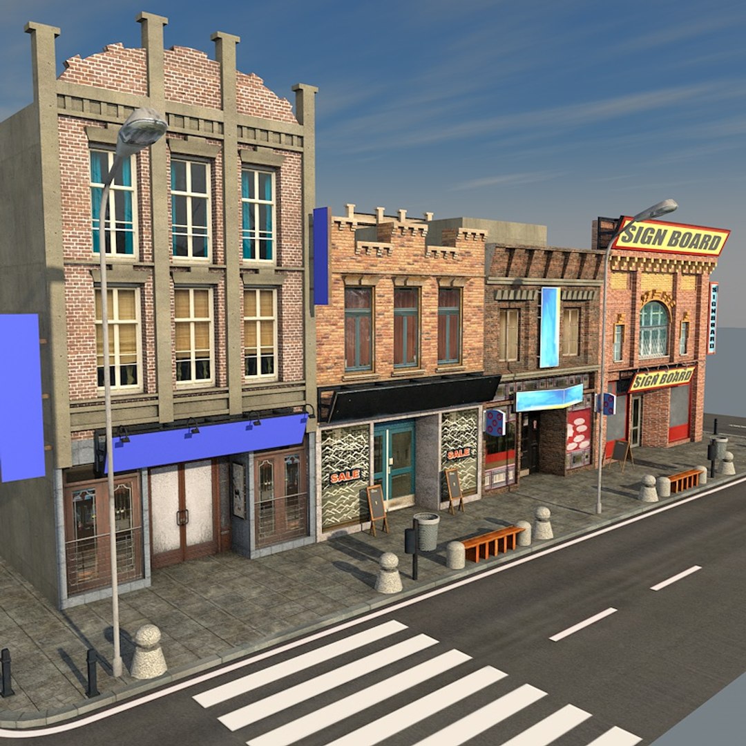 3d Model Of Street Scene