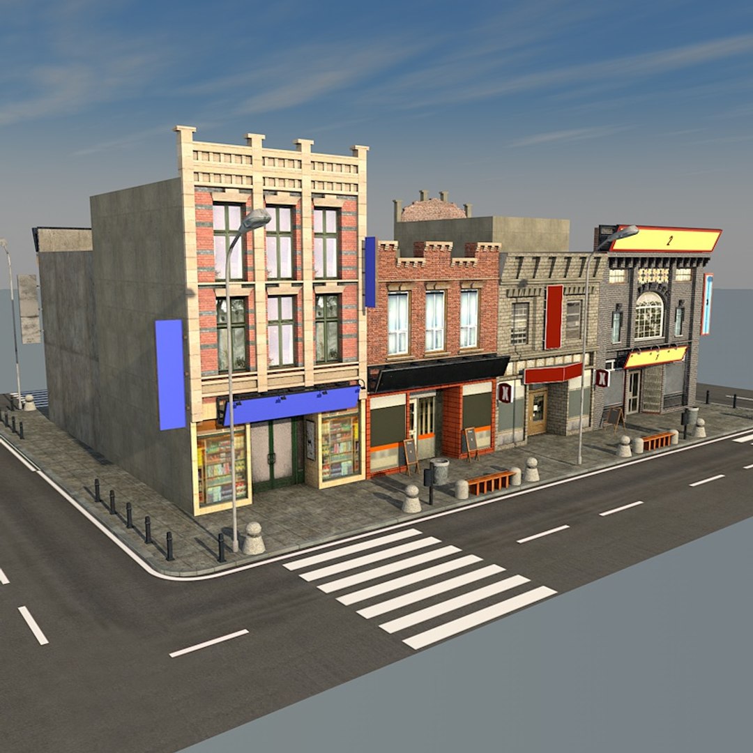 3d Model Of Street Scene