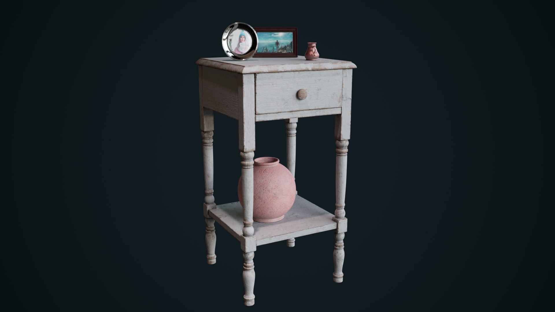Old Side Table 3D Model - TurboSquid 1778727