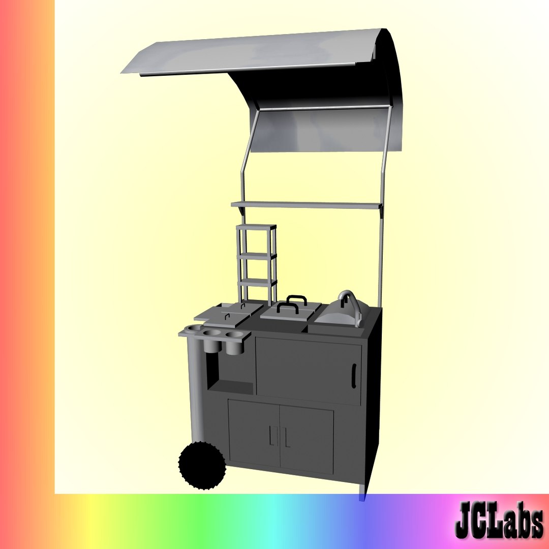 Food Cart 3d Model