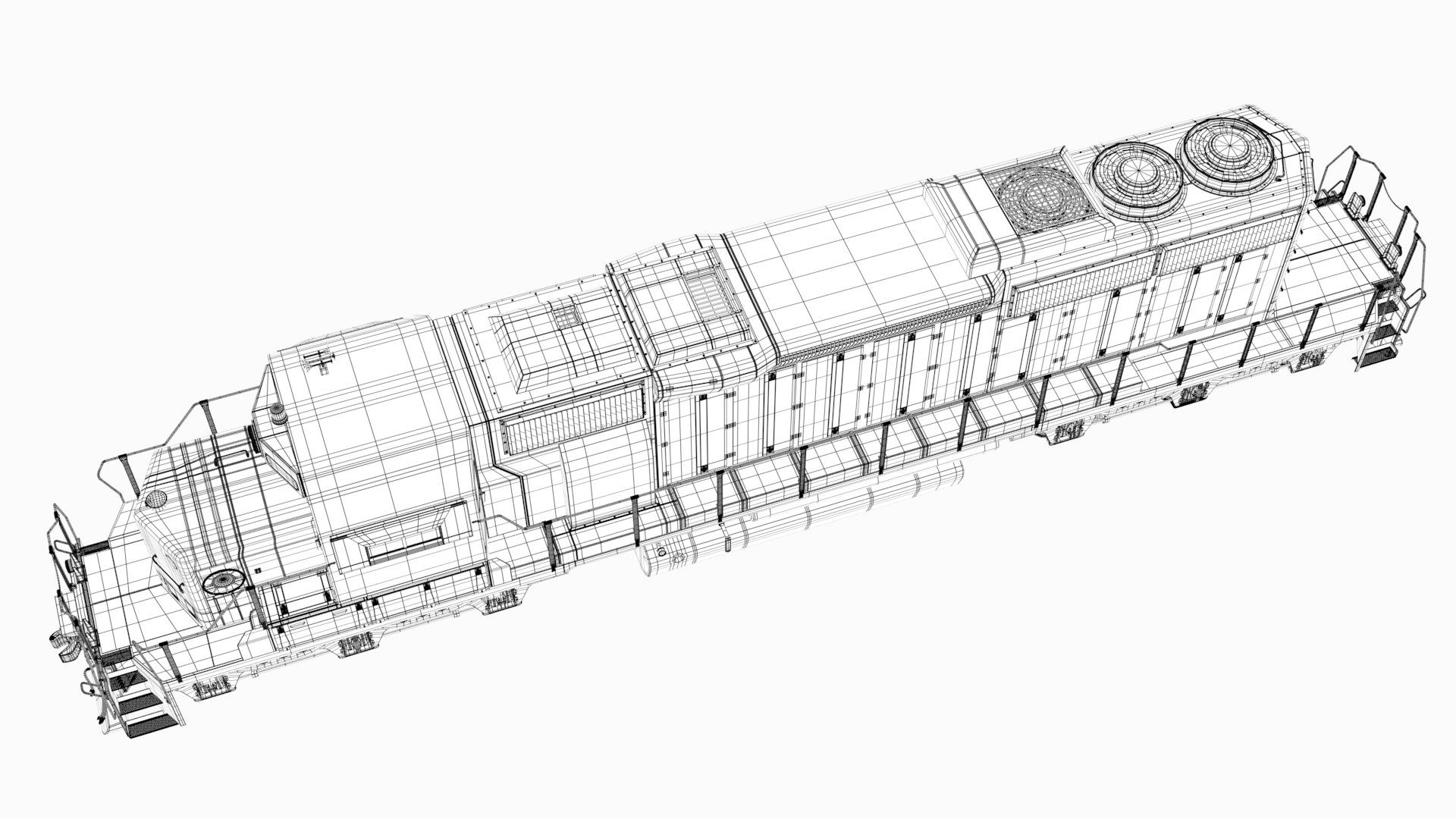 Diesel Locomotive SD40 3D model - TurboSquid 1796083