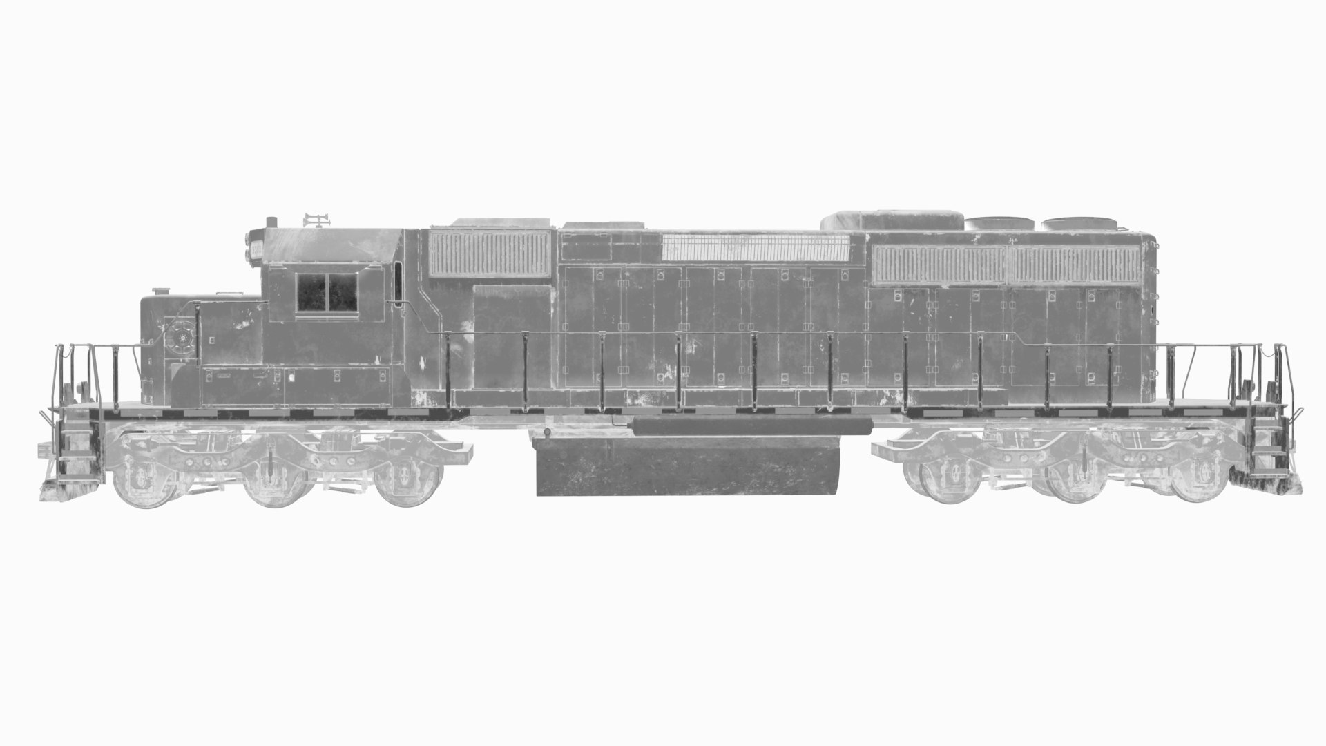 Diesel Locomotive SD40 3D Model - TurboSquid 1796083