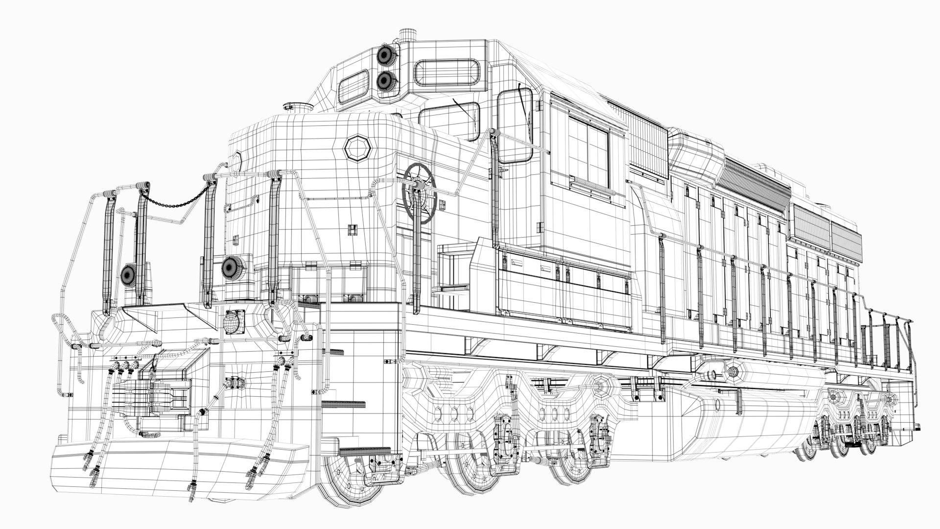 Diesel Locomotive SD40 3D Model - TurboSquid 1796083