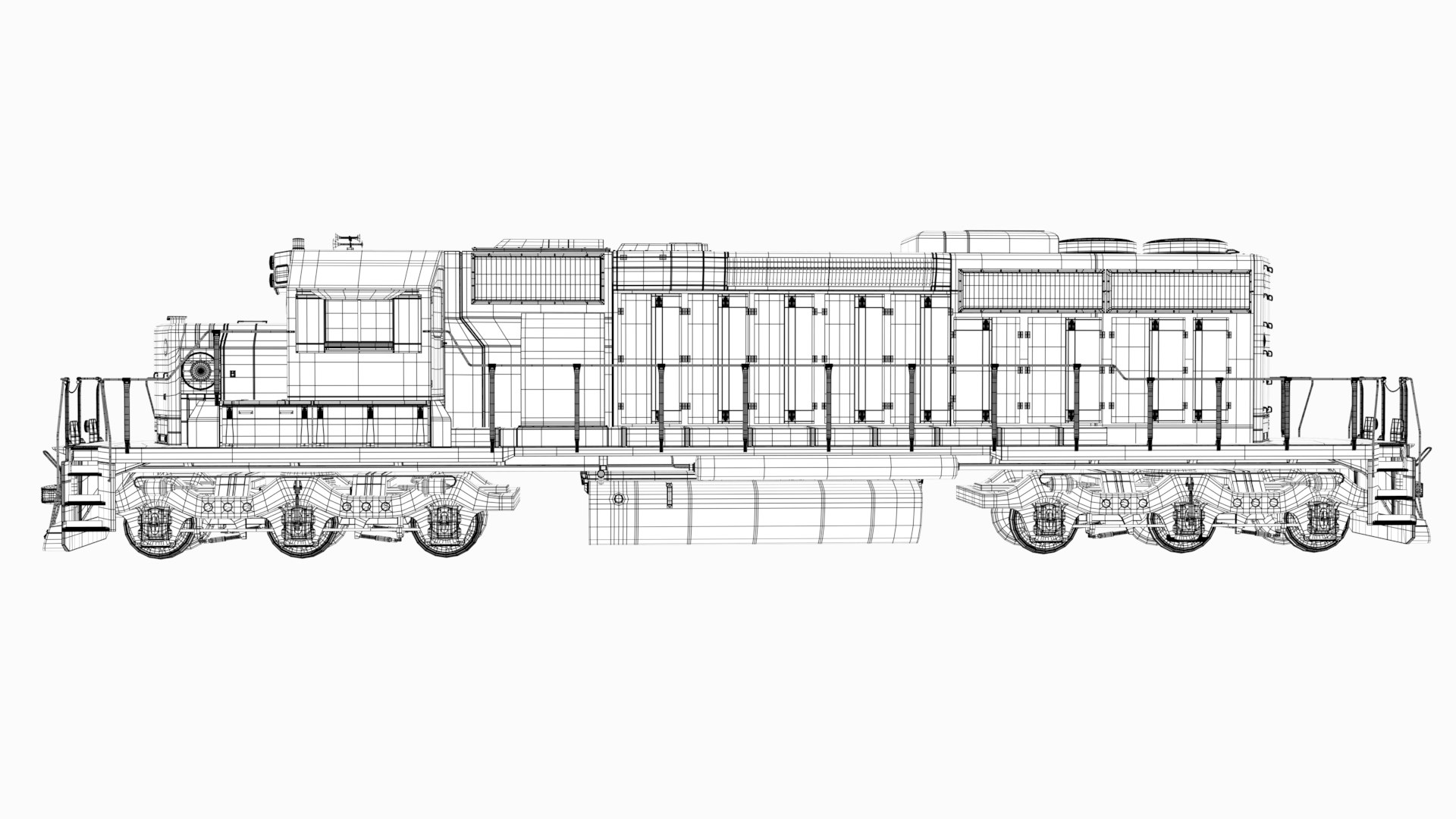 Diesel Locomotive SD40 3D Model - TurboSquid 1796083
