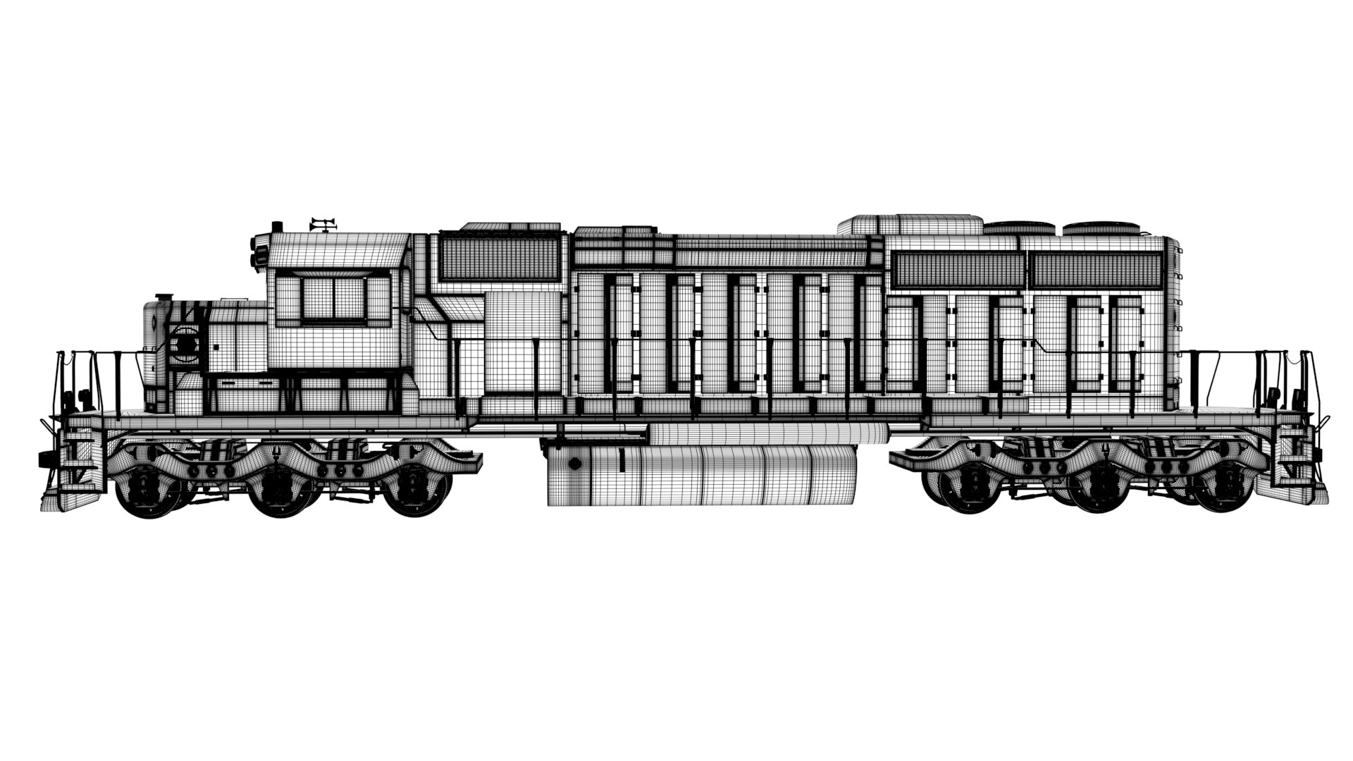Diesel Locomotive SD40 3D Model - TurboSquid 1796083