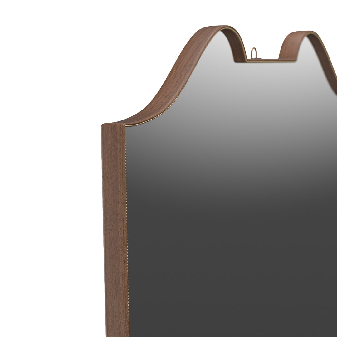 3D Brass Shield Mirror With Beaded Fillet Model - TurboSquid 2084266