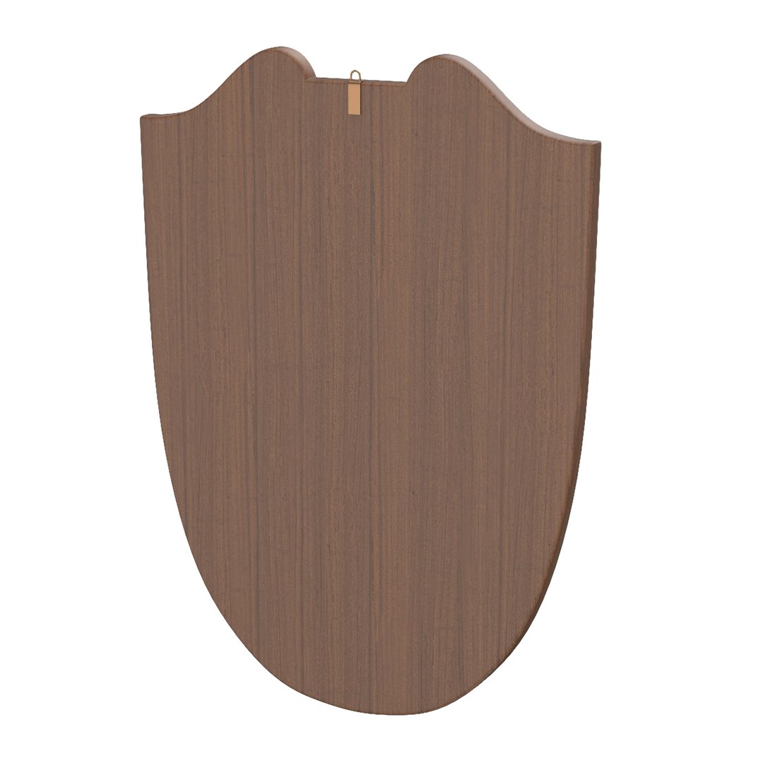 3D Brass Shield Mirror With Beaded Fillet Model - TurboSquid 2084266