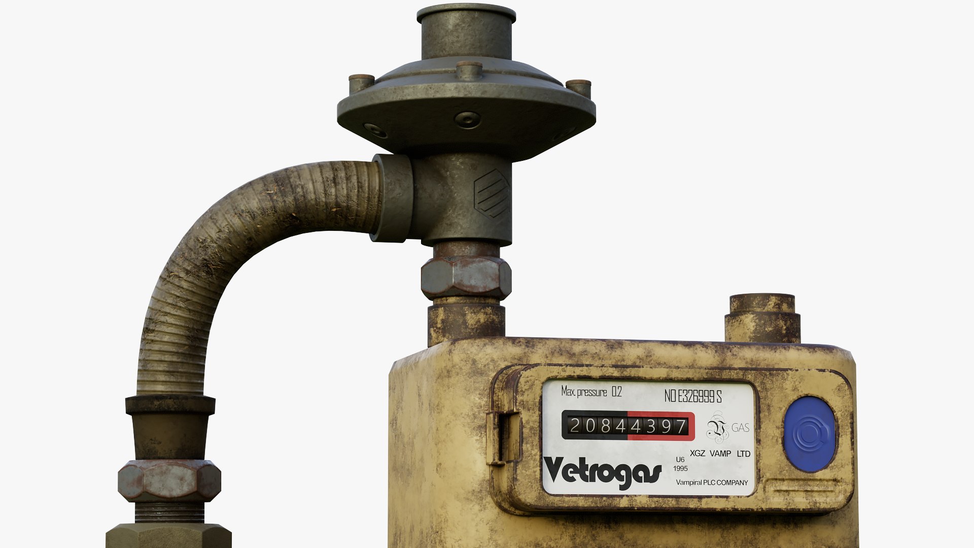 Gas Meter Game Ready PBR 3D - TurboSquid 2070155