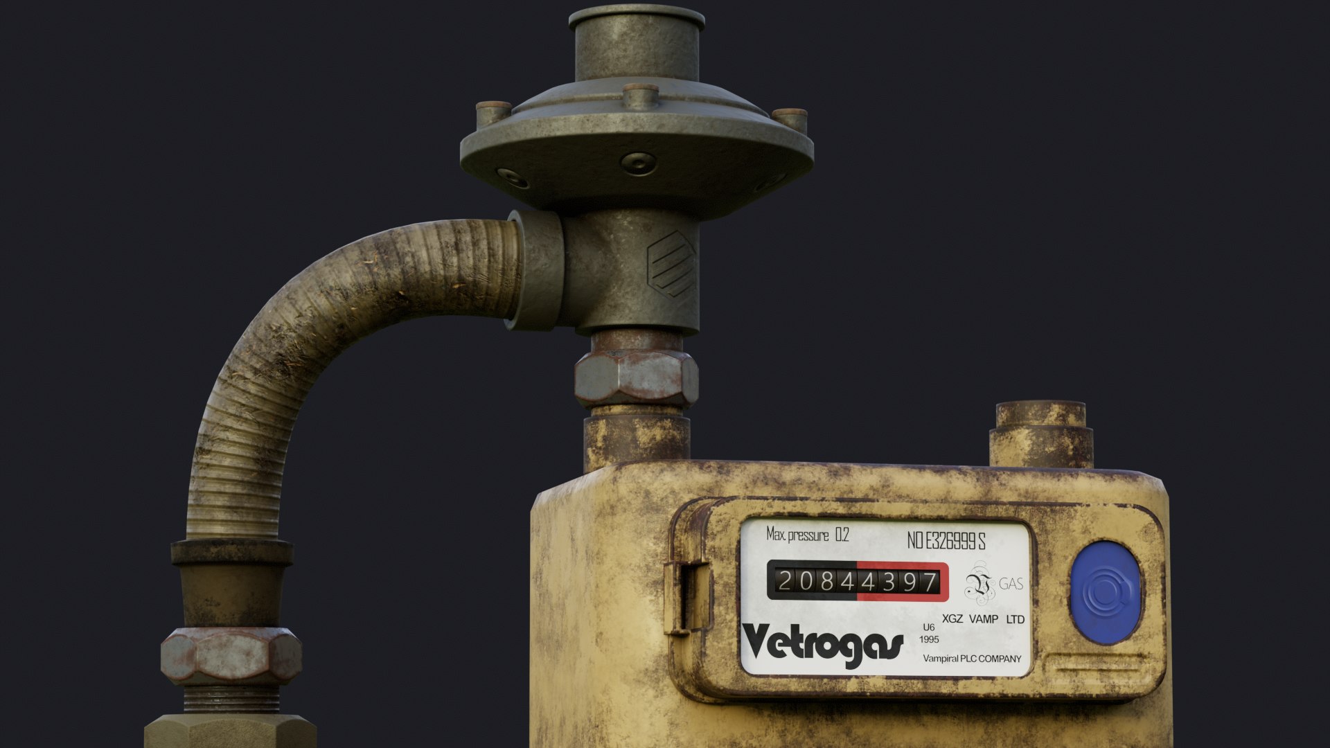 Gas Meter Game Ready PBR 3D - TurboSquid 2070155
